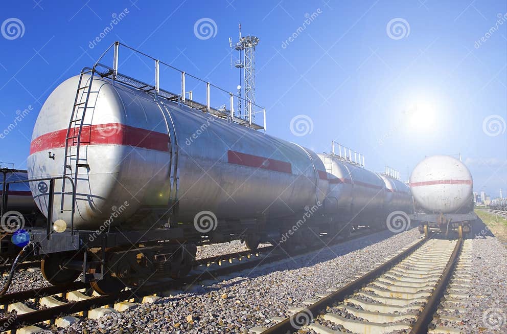 Oil tank train stock image. Image of petroleum, move - 38459013