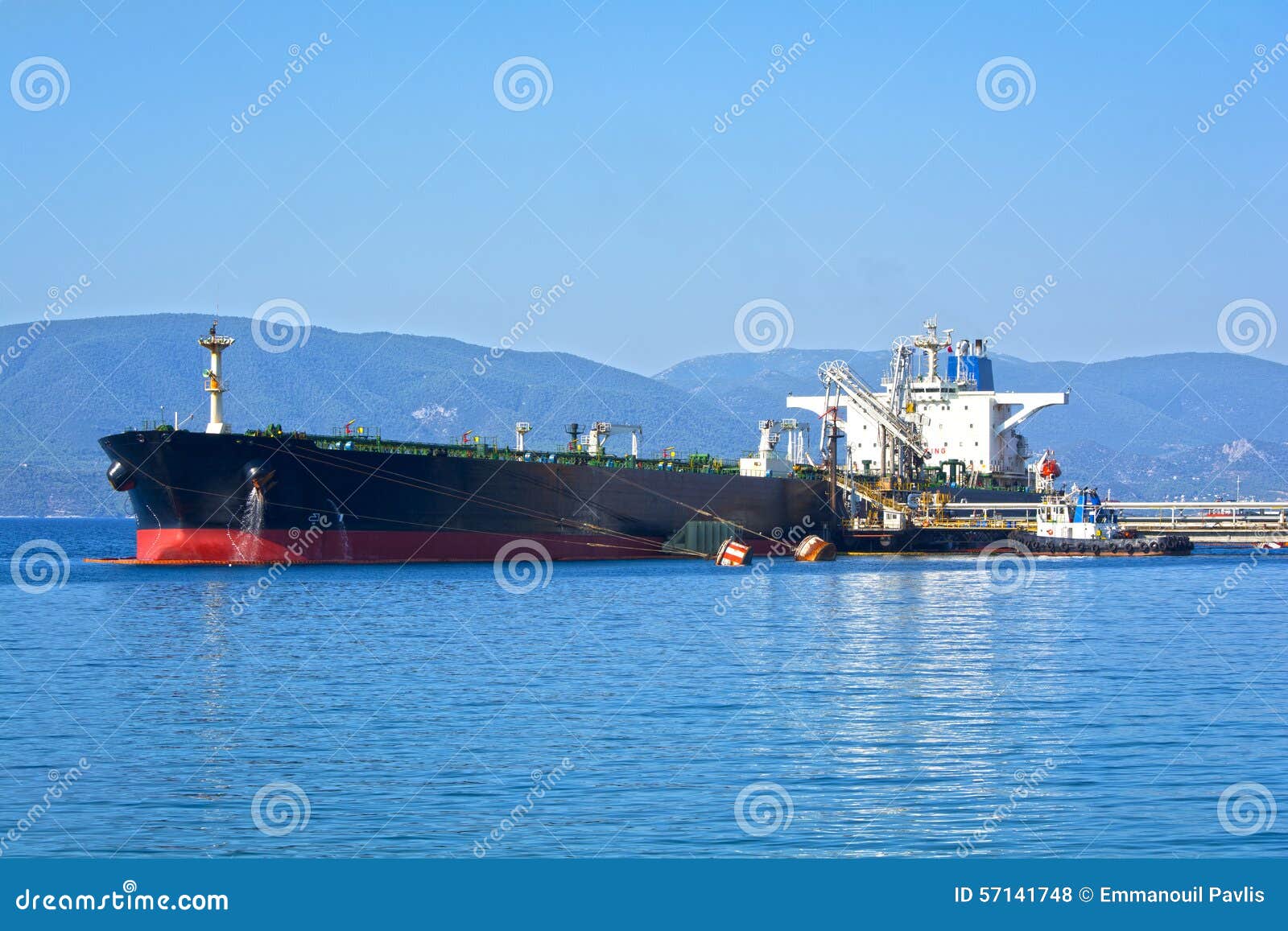 Oil tanker stock photo. Image of athens, gulf, metallic - 57141748