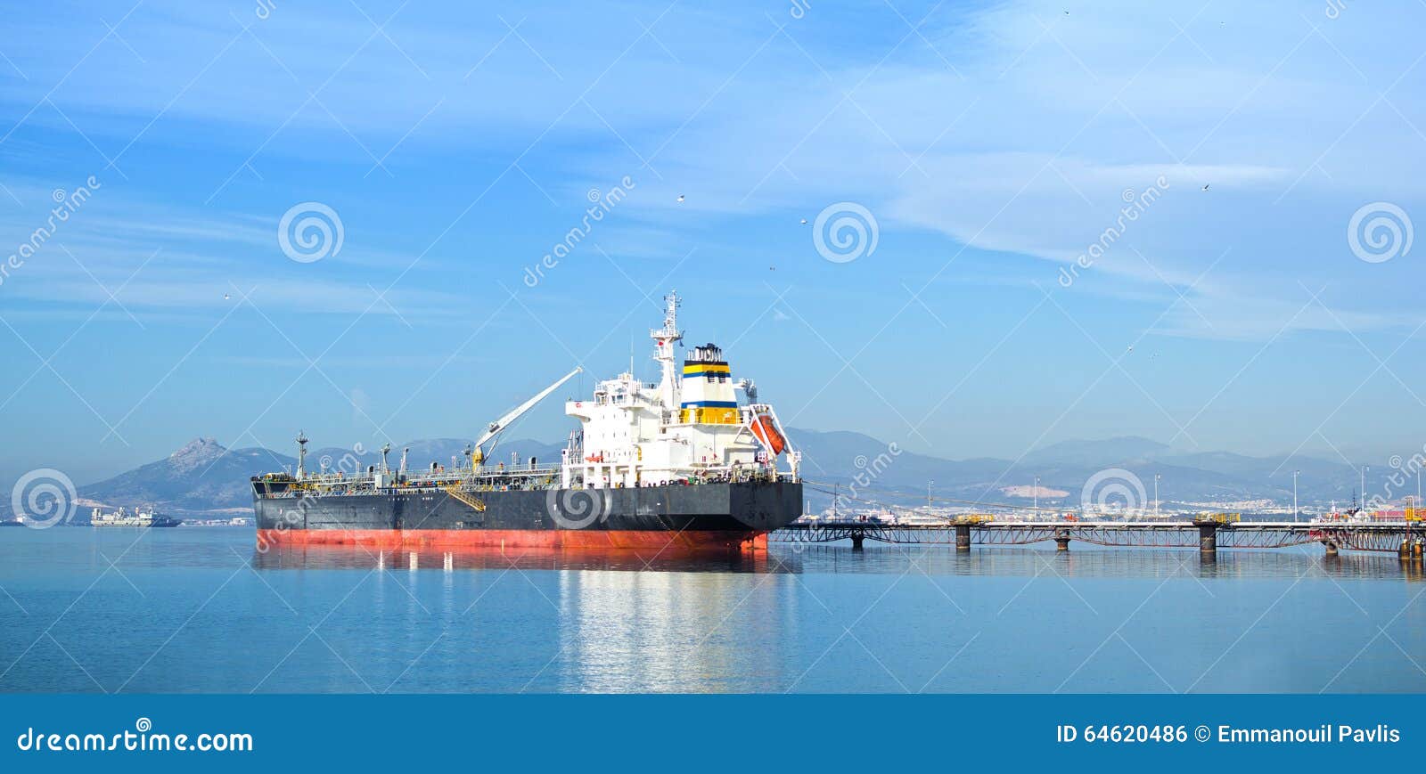 Oil tanker stock photo. Image of moored, metallic, boat - 64620486