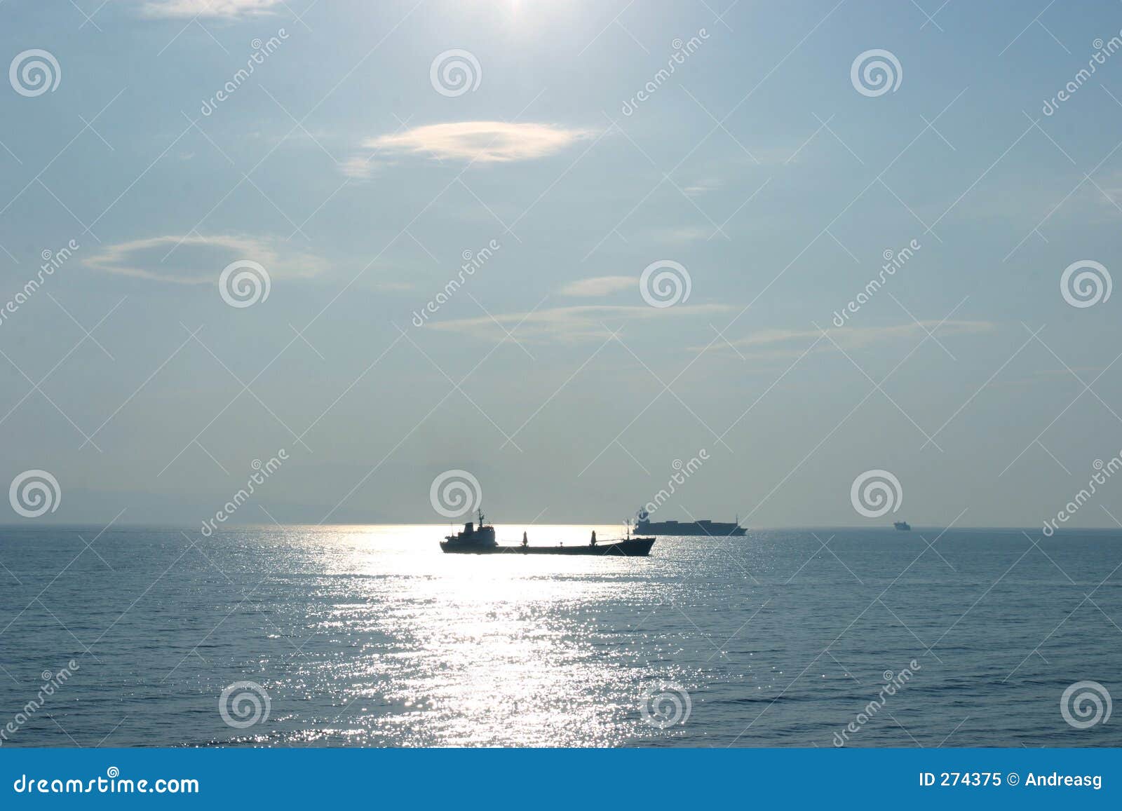Oil Tanker and Container Carrier Stock Image - Image of heavy, draught ...