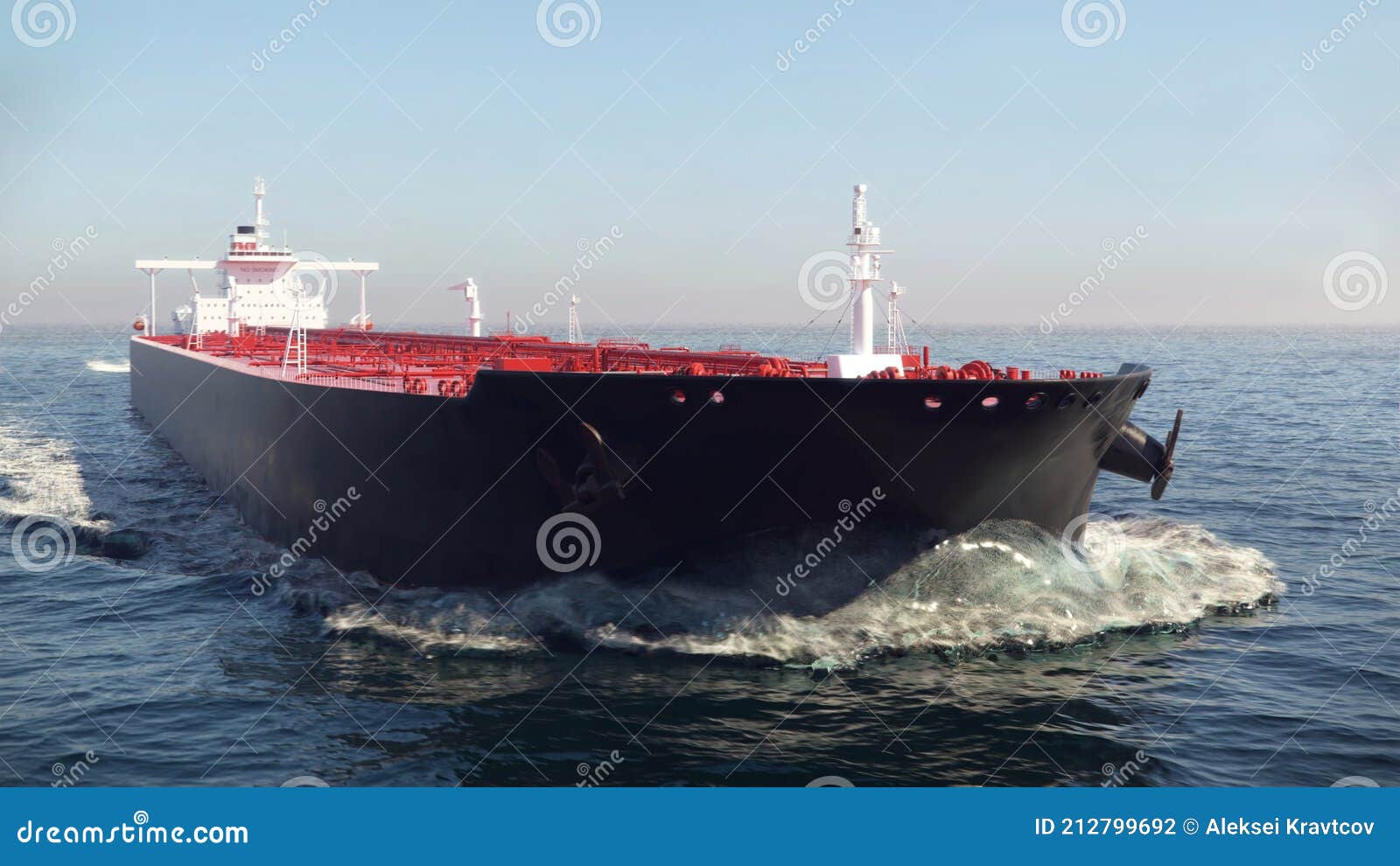 Oil Tanker Floating in the Ocean Stock Illustration - Illustration of ...