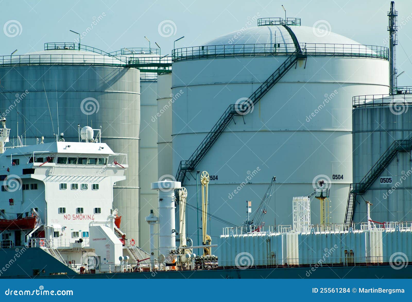 Oil Tanker in Front of Oil Station Stock Photo - Image of gasoline ...