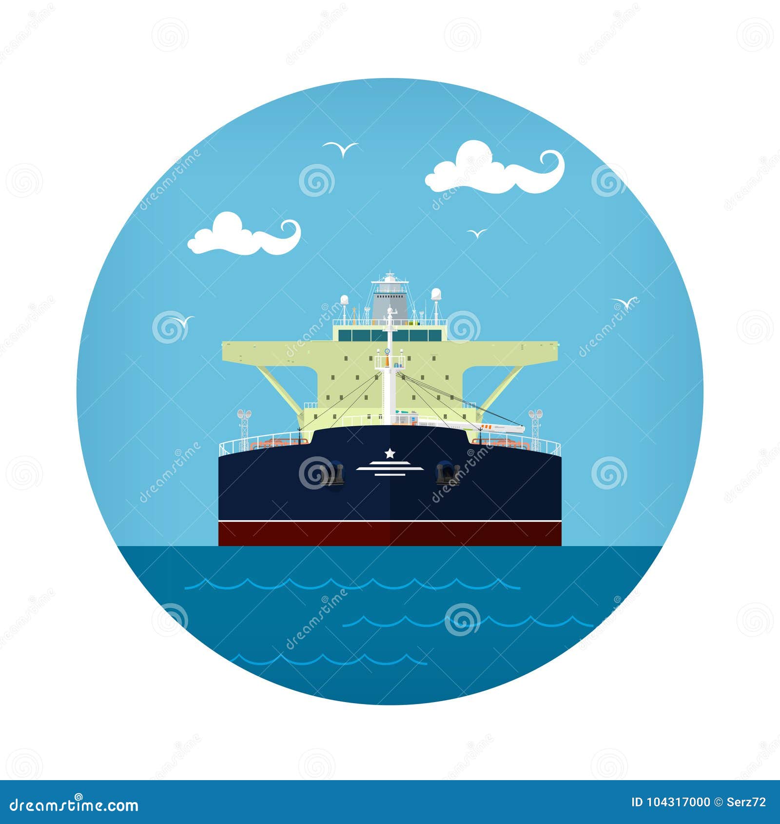 Oil Tanker Icon stock vector. Illustration of nautical - 104317000