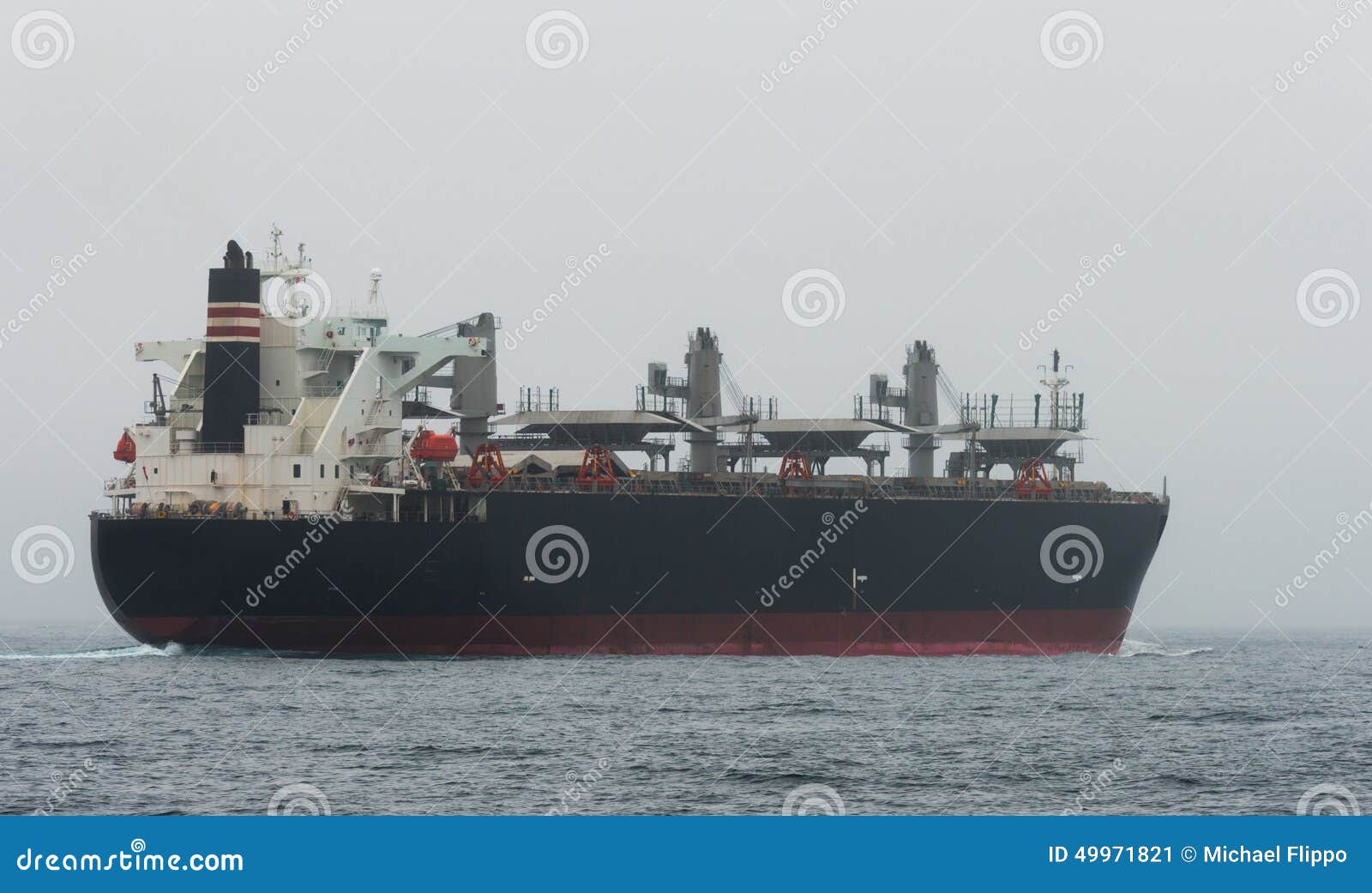 Oil Tanker in the Middle of the Ocean Stock Image - Image of boat, fuel ...
