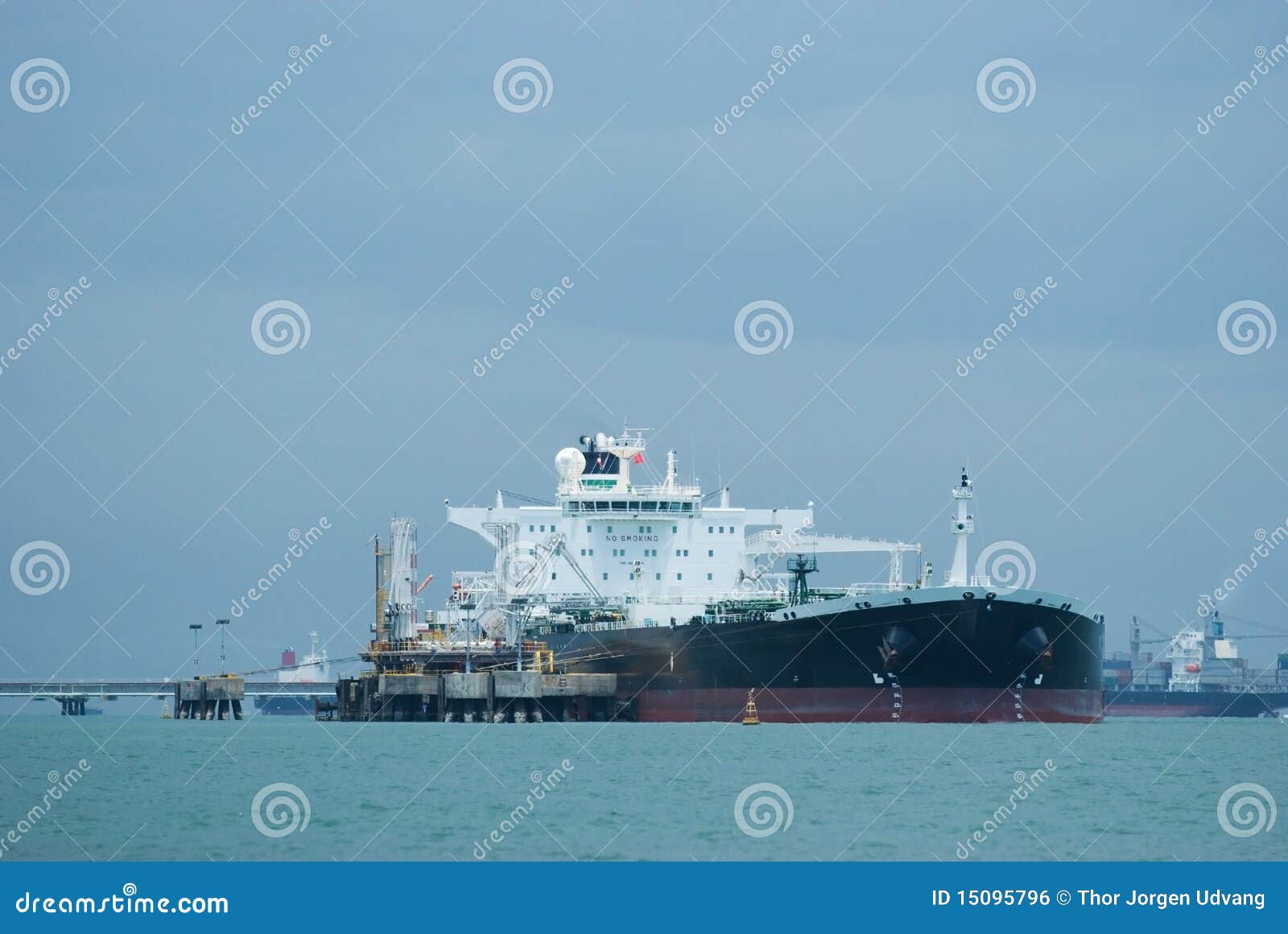 Oil-tanker at an Offshore Terminal Stock Photo - Image of gulf ...