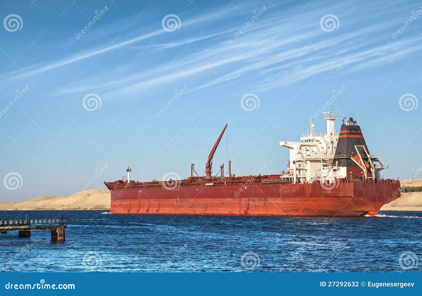 Oil Tanker Passes through the Suez Canal Stock Photo - Image of global ...