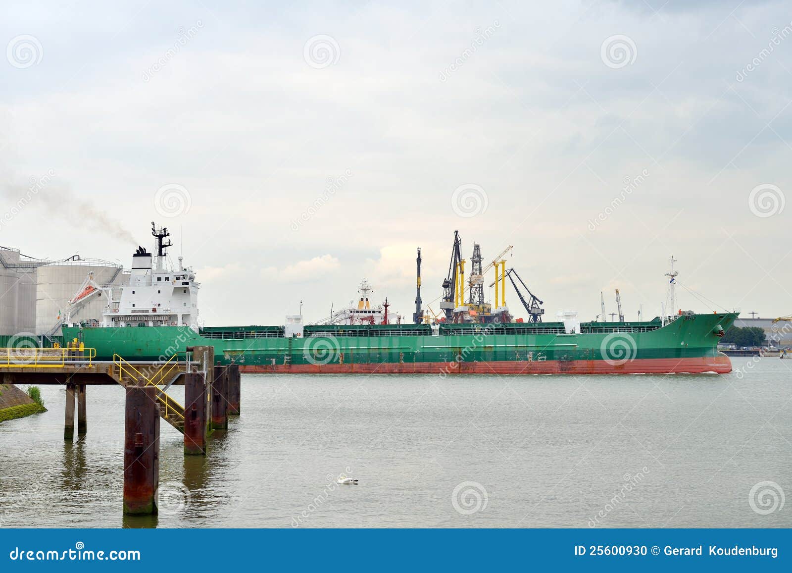 Oil Tanker in the Port of Rotterdam Stock Photo - Image of business ...