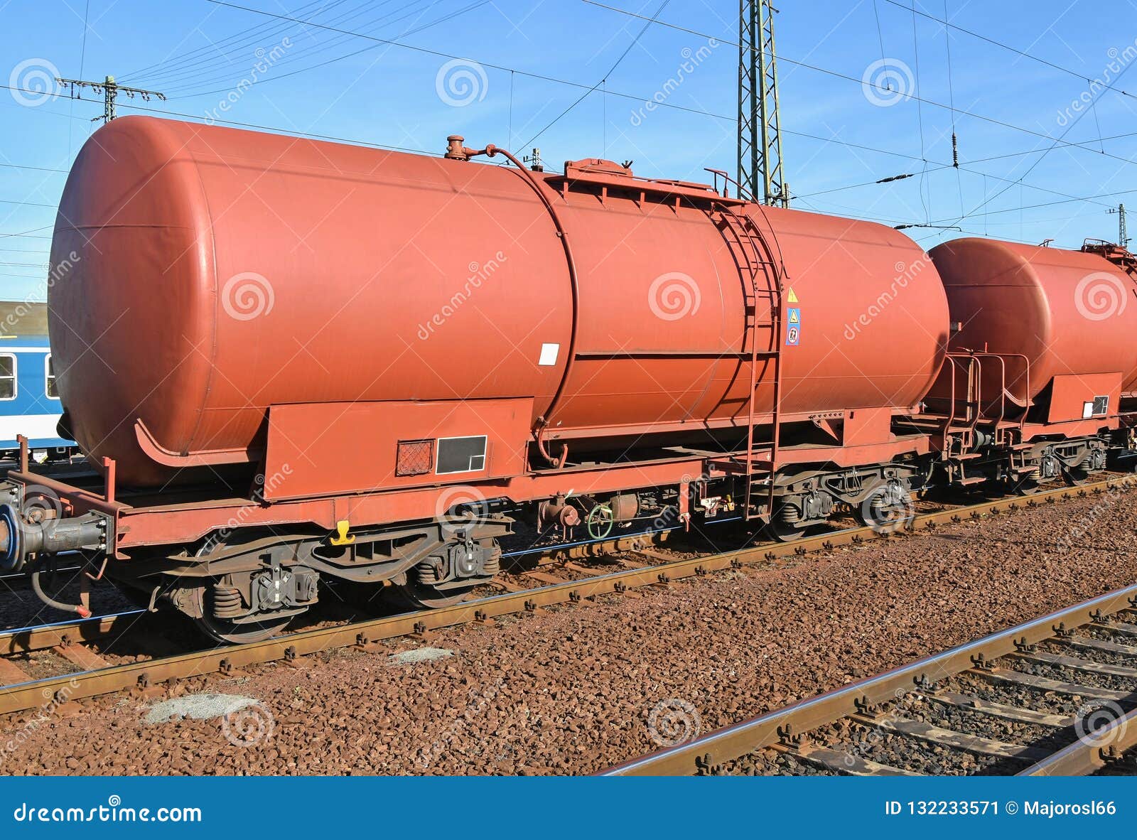 Oil Tanker Railway Carriages Stock Image - Image of industry, gasoline ...