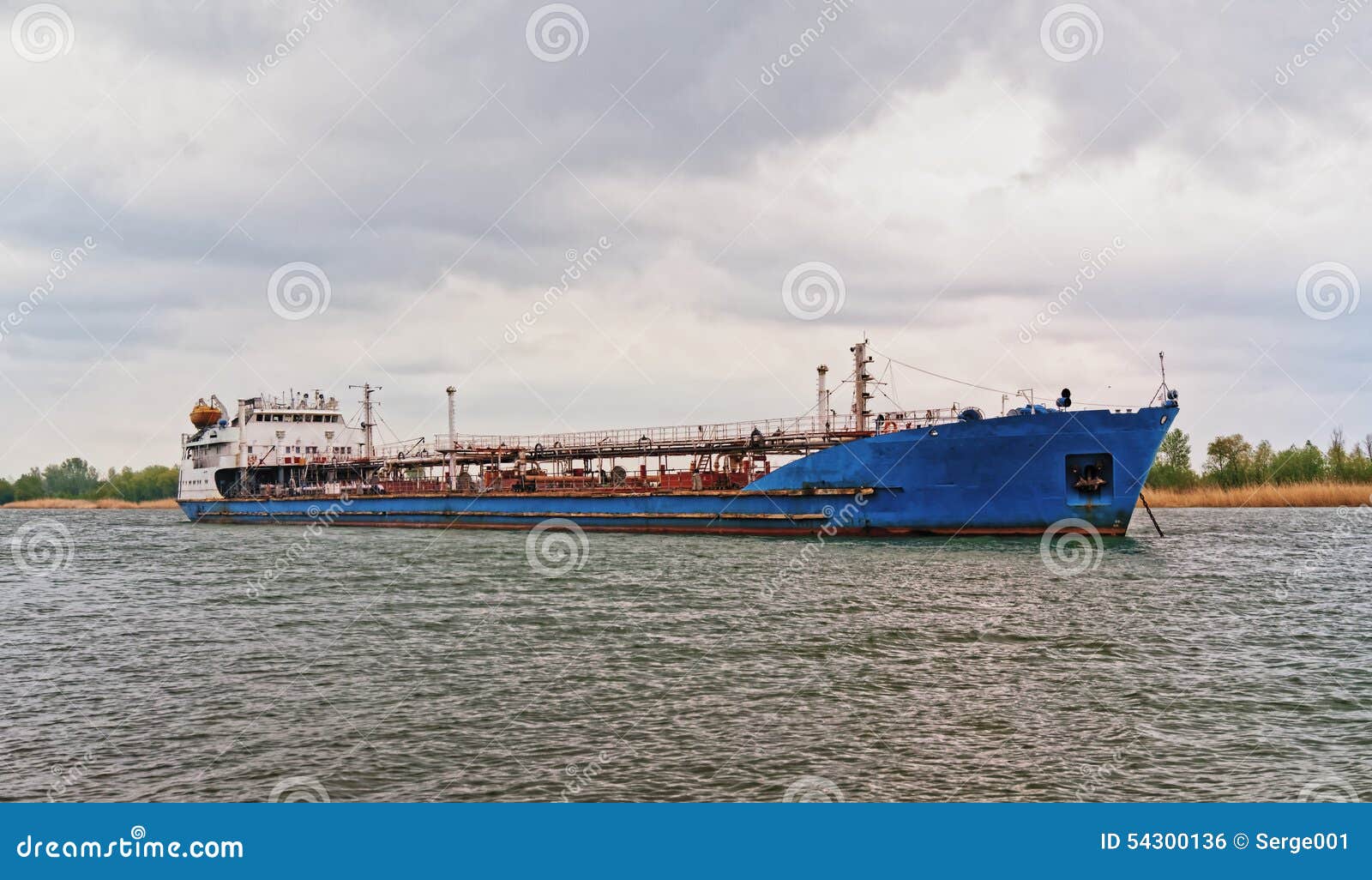 Oil tanker on the river stock photo. Image of industrial - 54300136