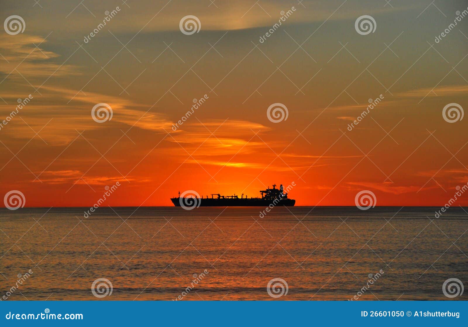 Oil tanker at sunset stock photo. Image of refinery, freight - 26601050