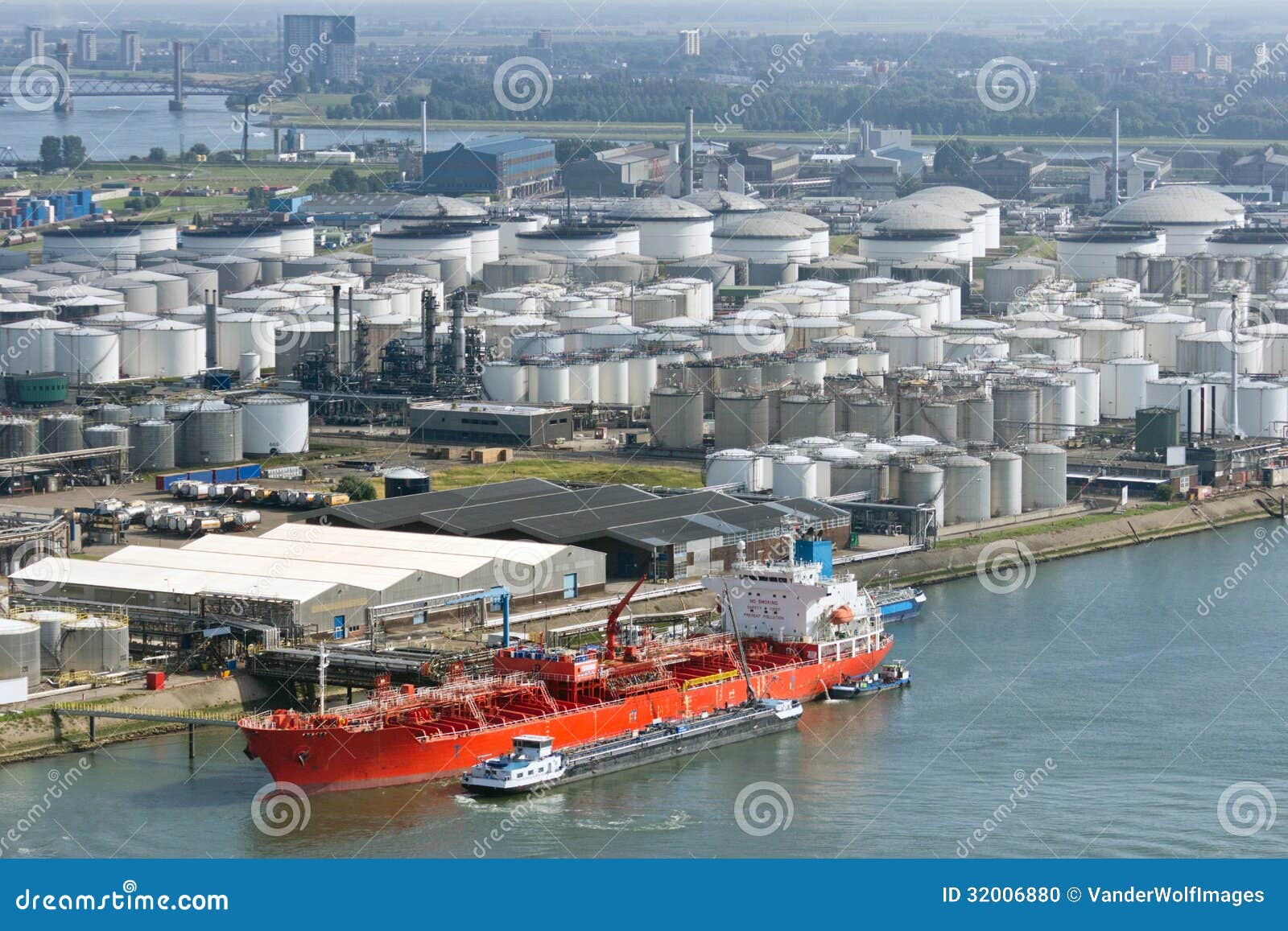 Oil Tanker Terminal Aerial View Stock Photo - Image of economy, fuel ...