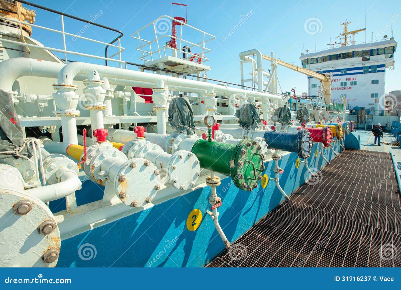 Oil tanker under load stock image. Image of technology - 31916237