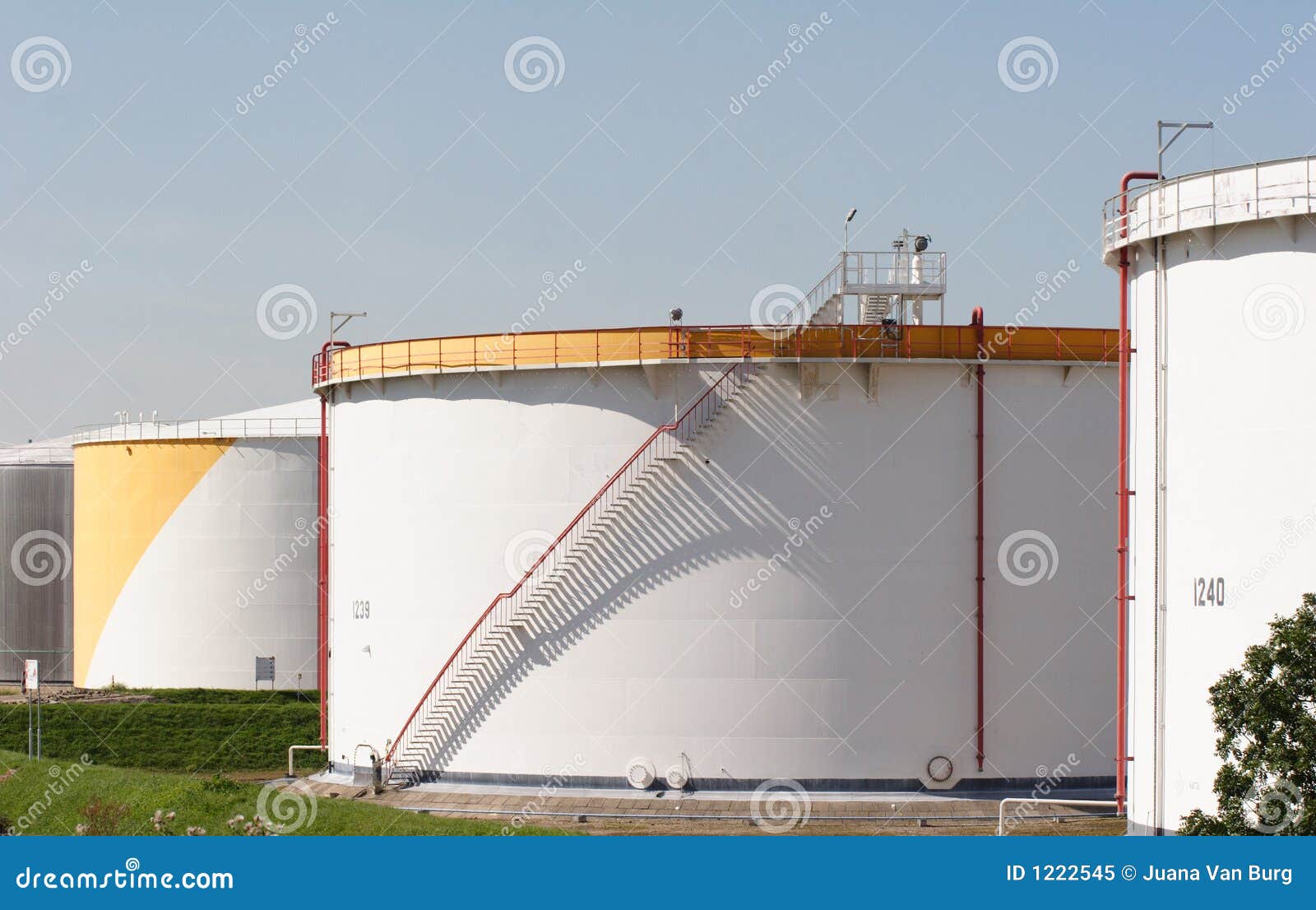 Oil tanks stock image. Image of stairs, station, petrol - 1222545