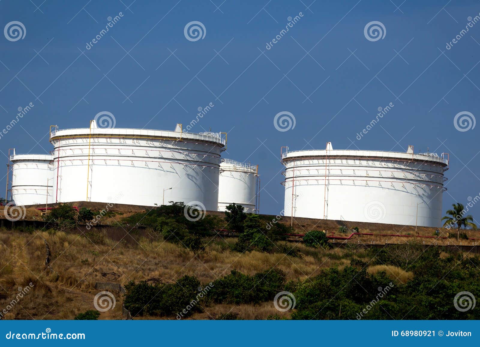 Oil Tanks Filed in Vasco Goa India Stock Image - Image of exact ...