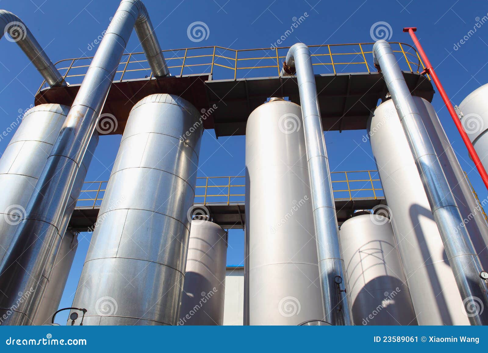 Oil tanks in a refinery stock image. Image of generator - 23589061