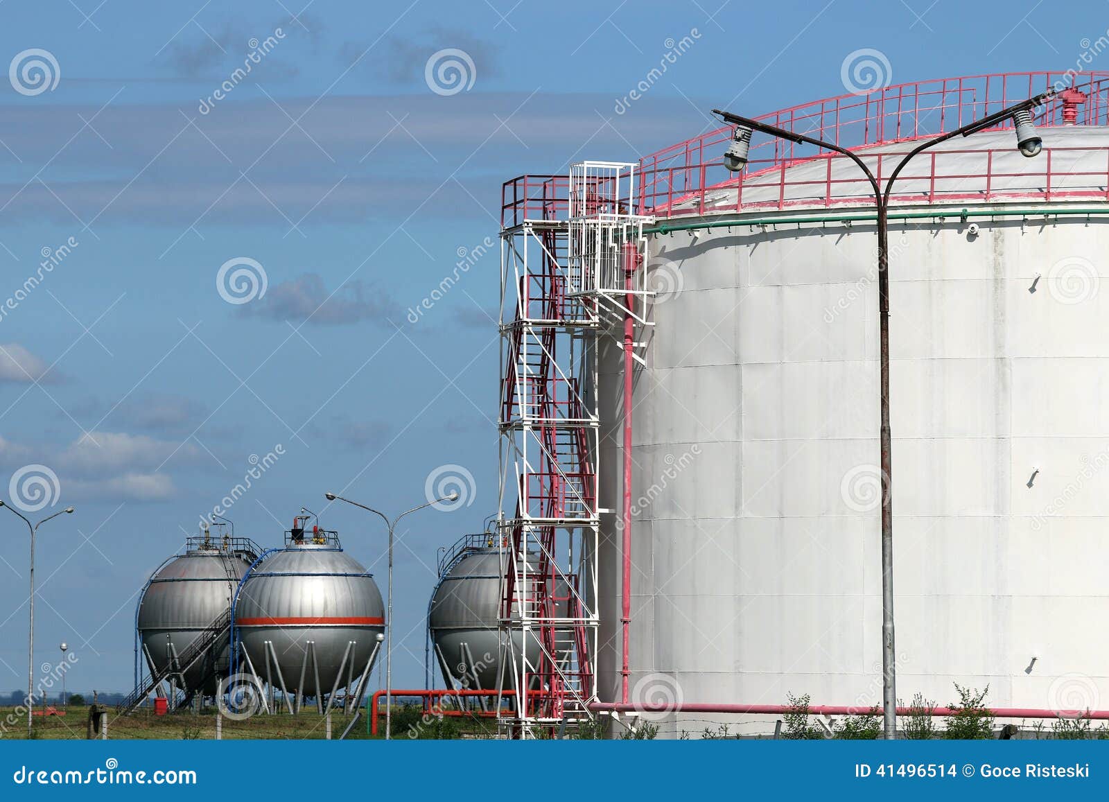 Oil tanks refinery stock photo. Image of huge, power - 41496514