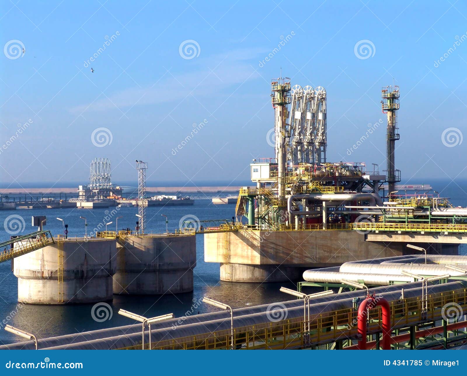 Oil Terminal stock image. Image of refinery, crude, ocean - 4341785