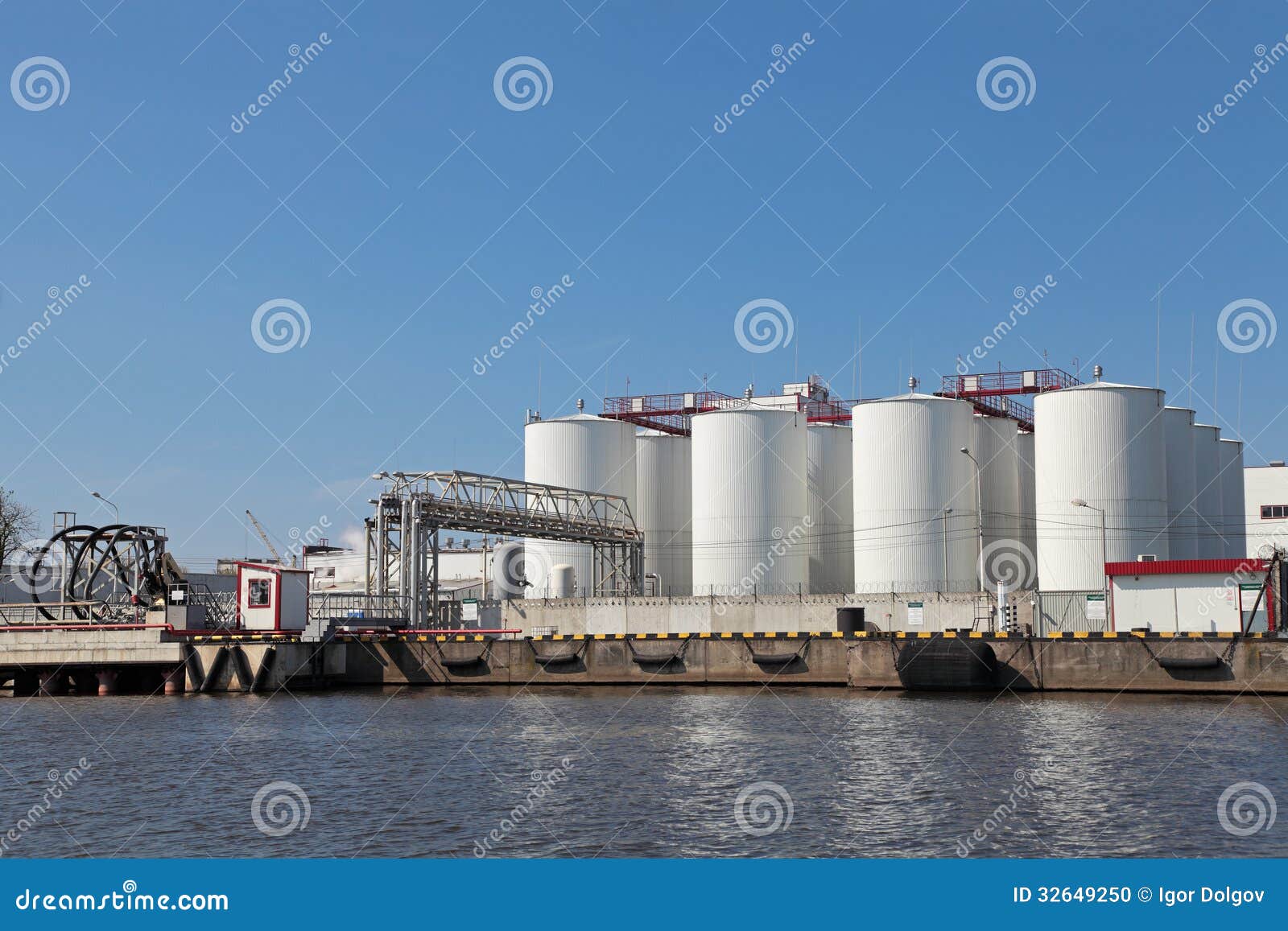 Oil terminal stock photo. Image of marina, embankment - 32649250