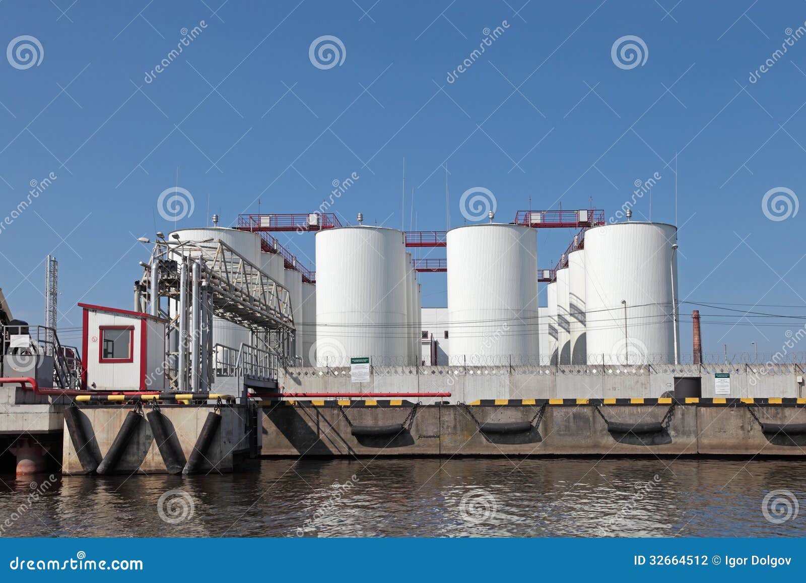 Oil terminal stock photo. Image of refined, seafront - 32664512