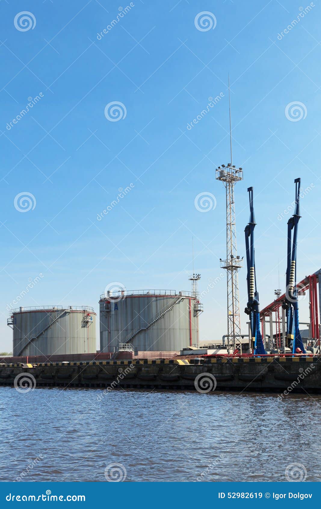 Oil terminal stock image. Image of embankment, store - 52982619