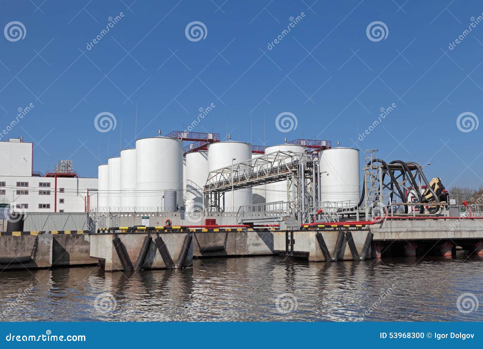 Oil terminal stock photo. Image of building, embankment - 53968300