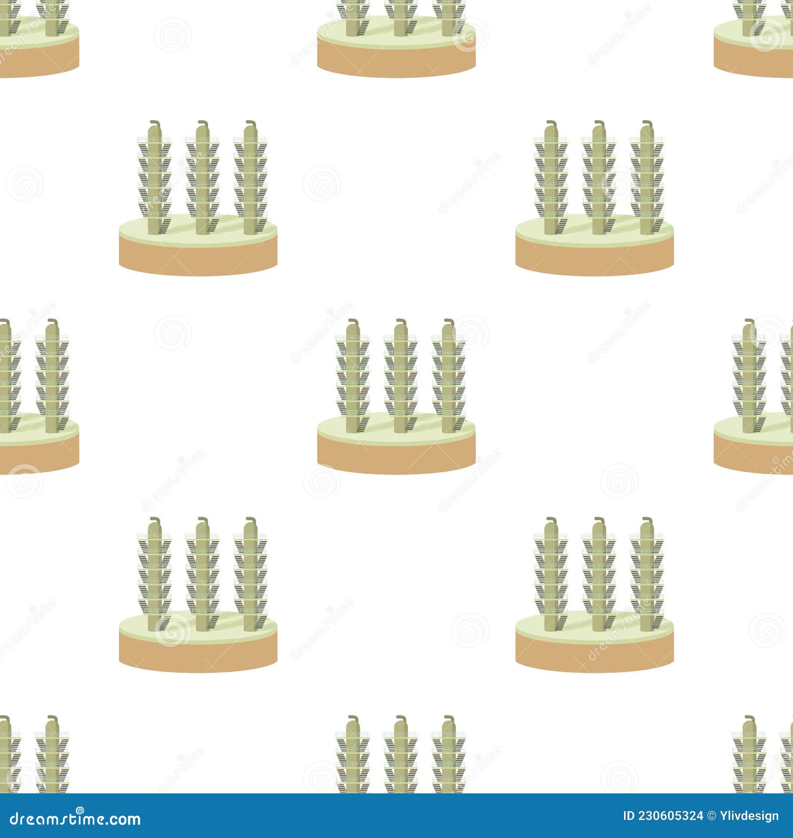 Oil Tower Pattern Seamless Vector Stock Vector - Illustration of ...