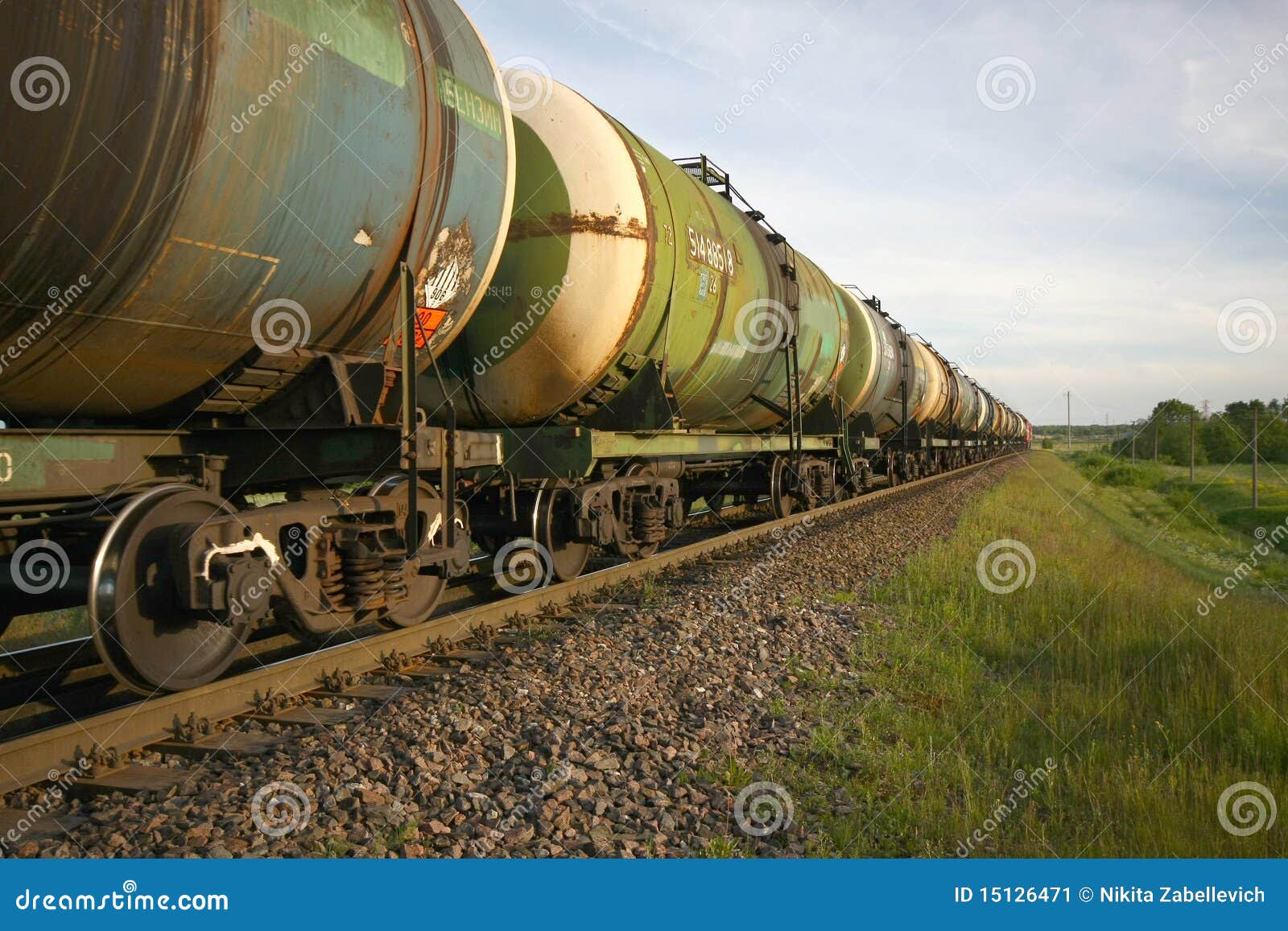 Oil transportation by rail stock image. Image of filling - 15126471