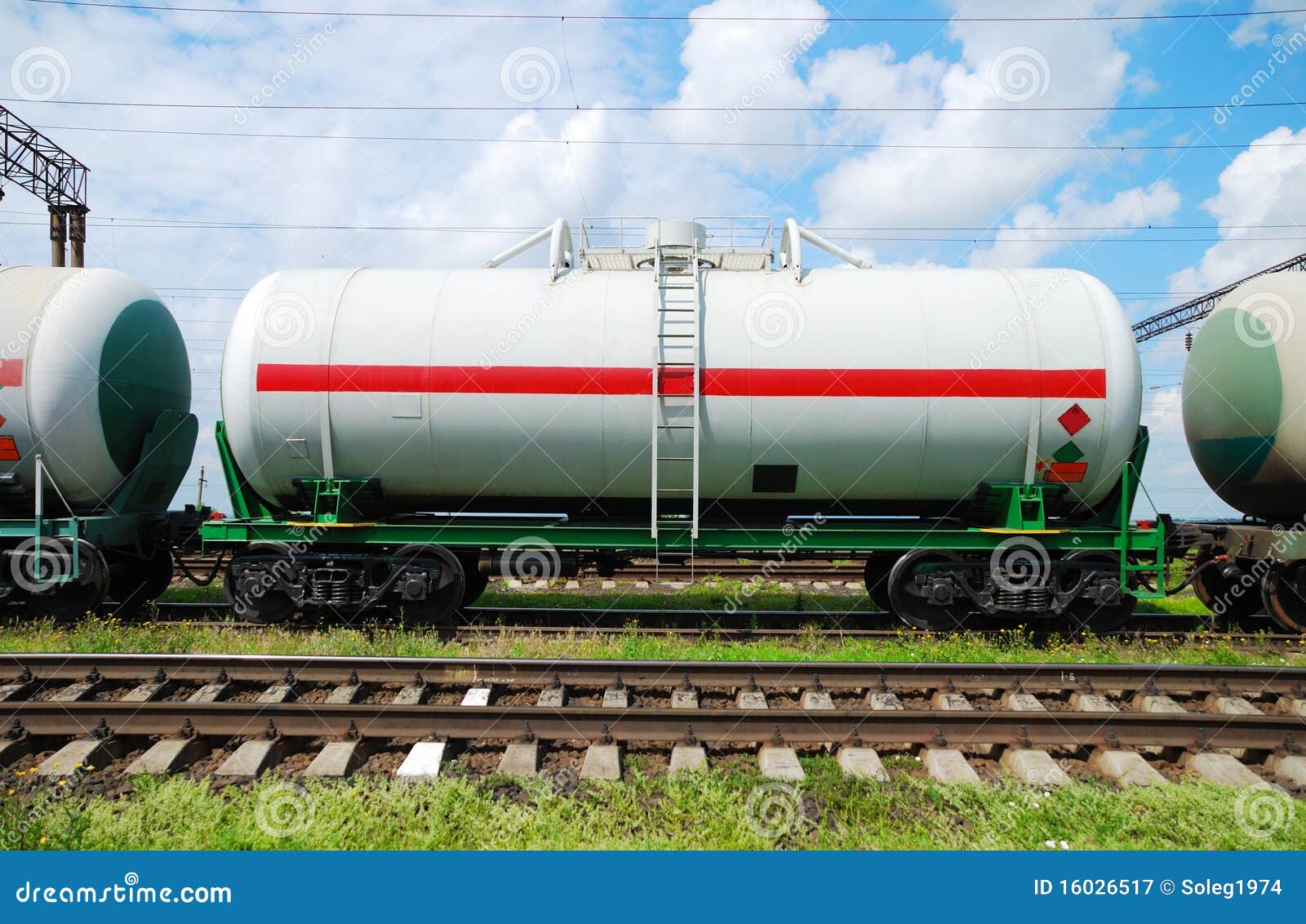 Oil Transportation in Tanks by Rail Stock Image - Image of move ...