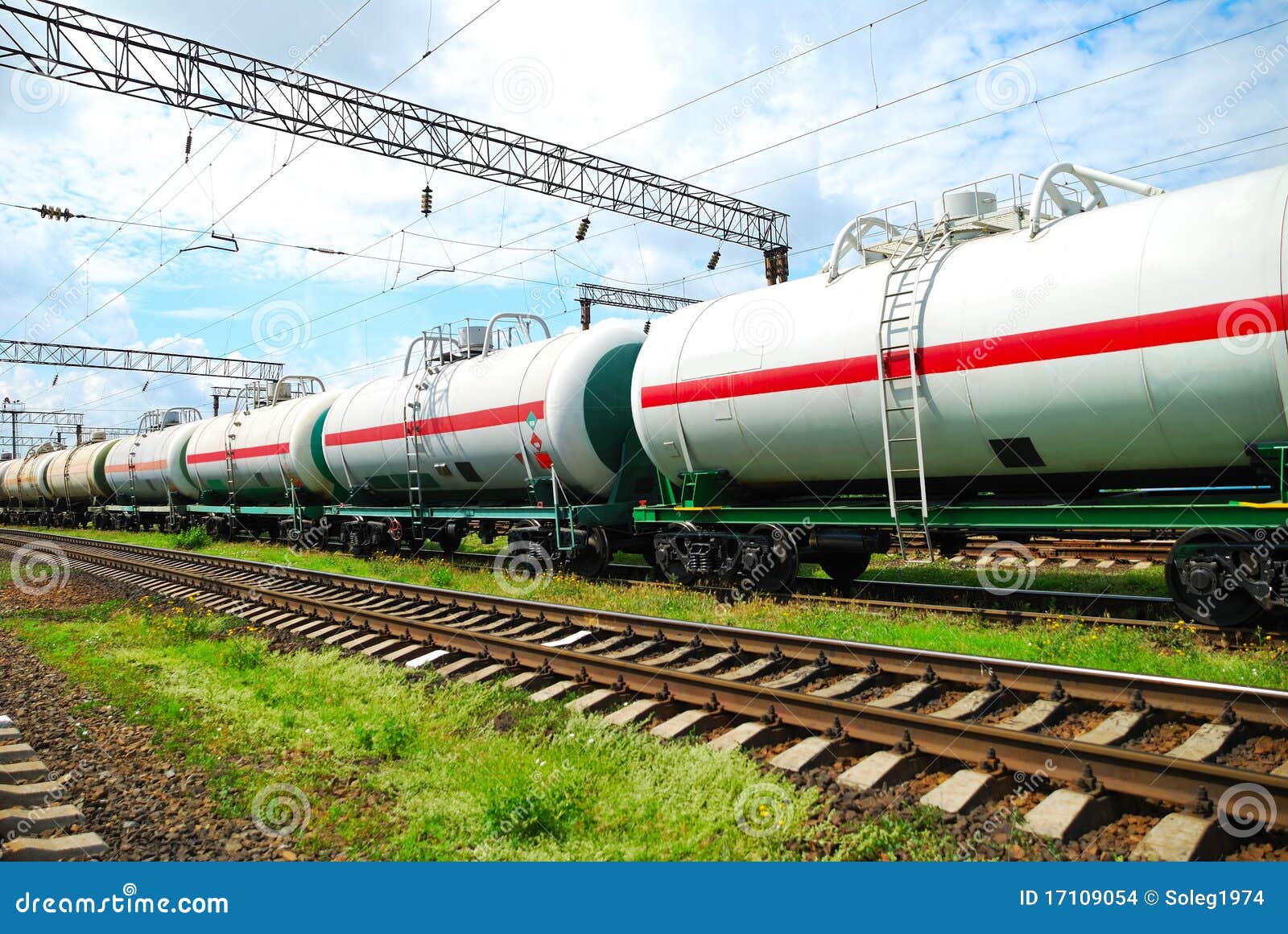 Oil Transportation in Tanks by Rail Stock Photo - Image of business ...