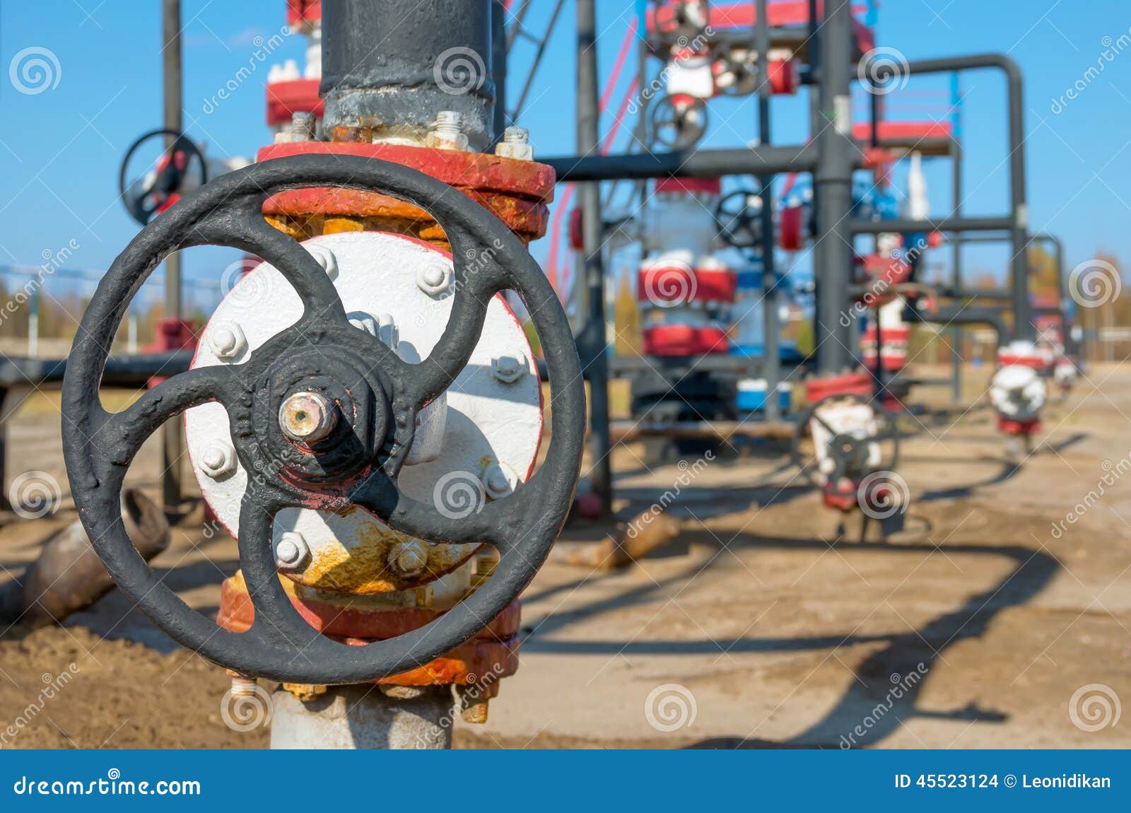 Oil valve stock photo. Image of latch, pipeline, construction - 45523124