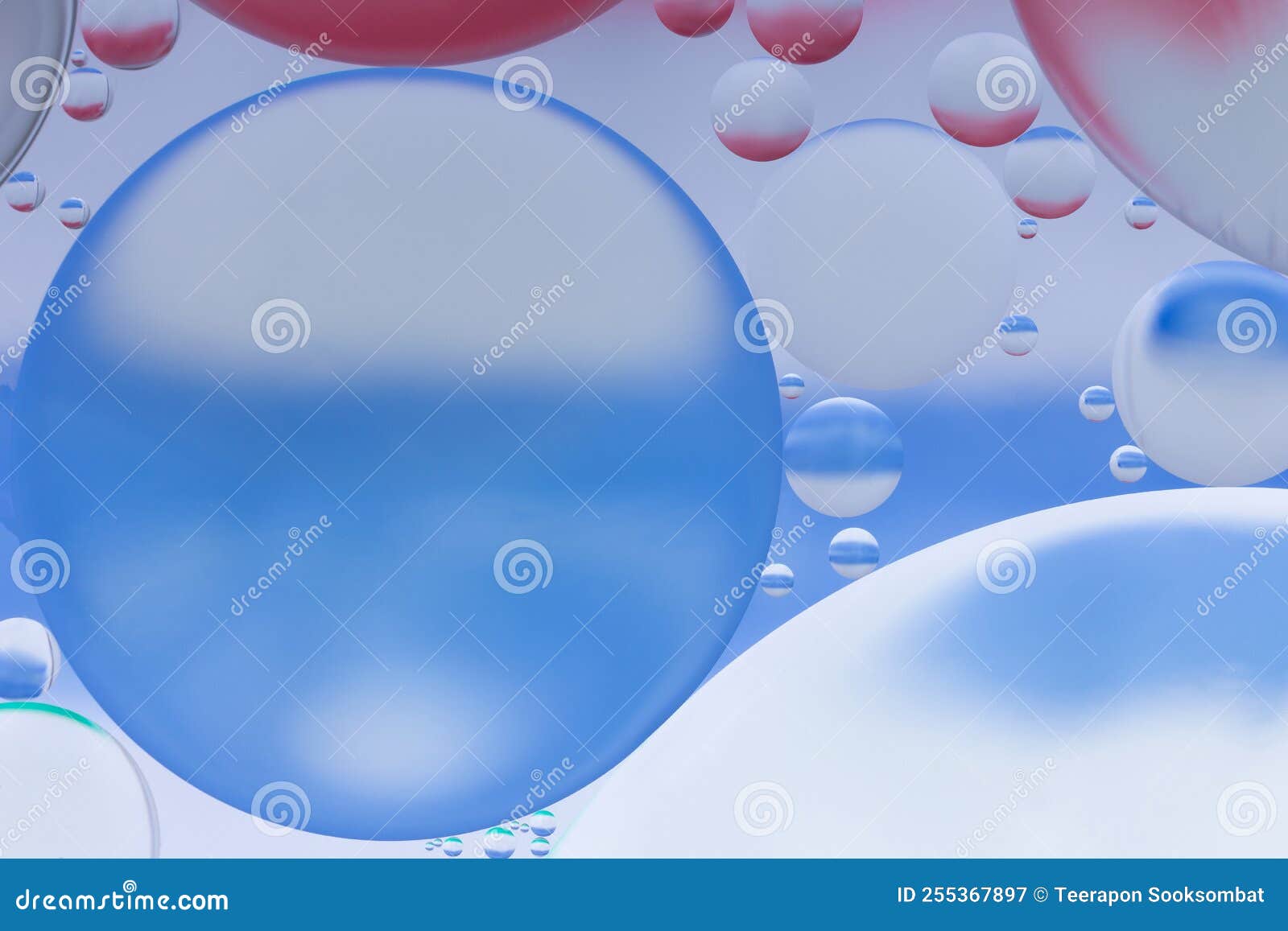 Oil and Water Abstract in White and Blue Stock Image - Image of ...