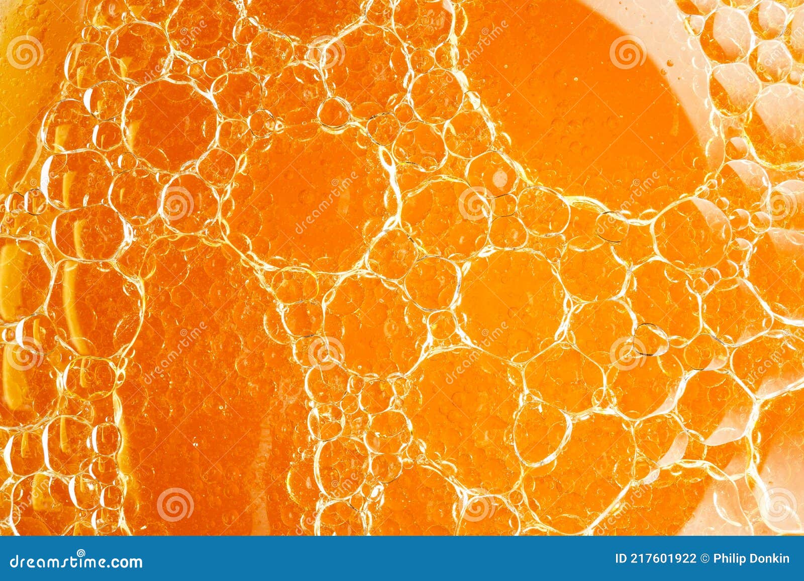 Oil and Water Patterns Randomly Created Due To Oil Being Lighter Than ...