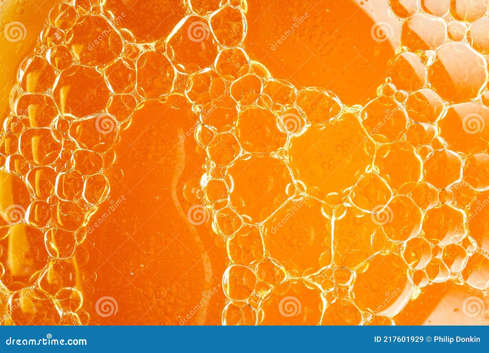 Oil and Water Patterns Randomly Created Due To Oil Being Lighter Than ...