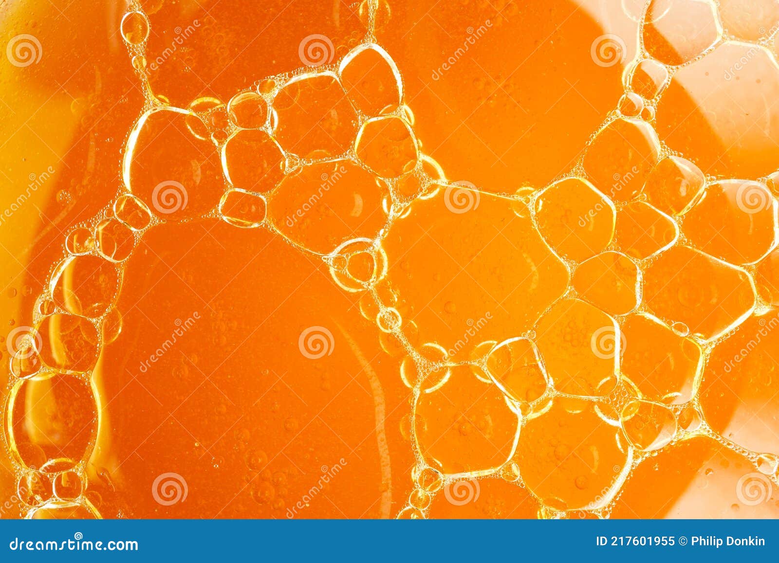 Oil and Water Patterns Randomly Created Due To Oil Being Lighter Than ...