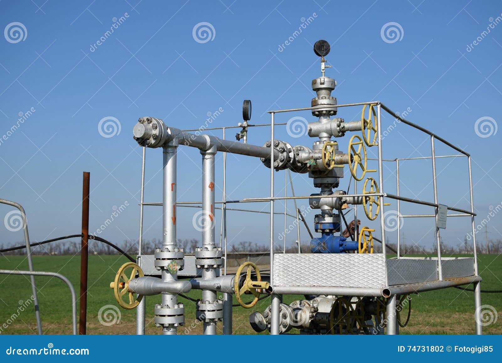 Oil well stock photo. Image of control, environment, head - 74731802