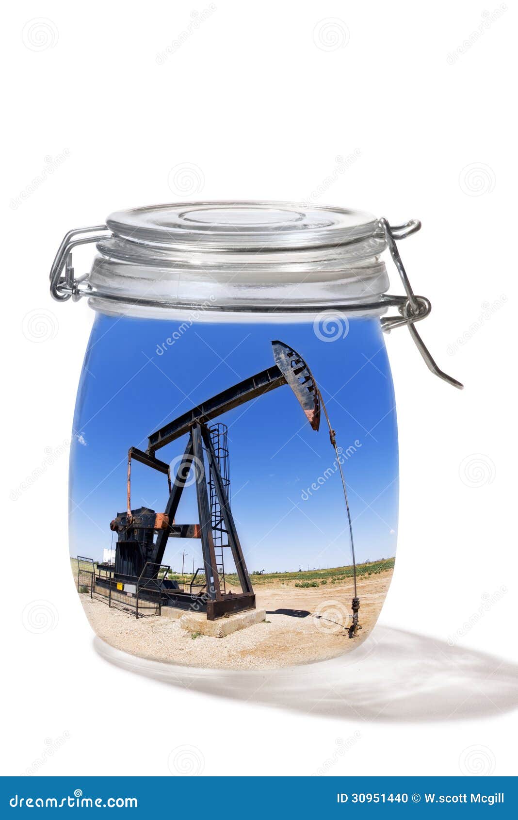 Oil Well in a Jar. stock photo. Image of environmental - 30951440