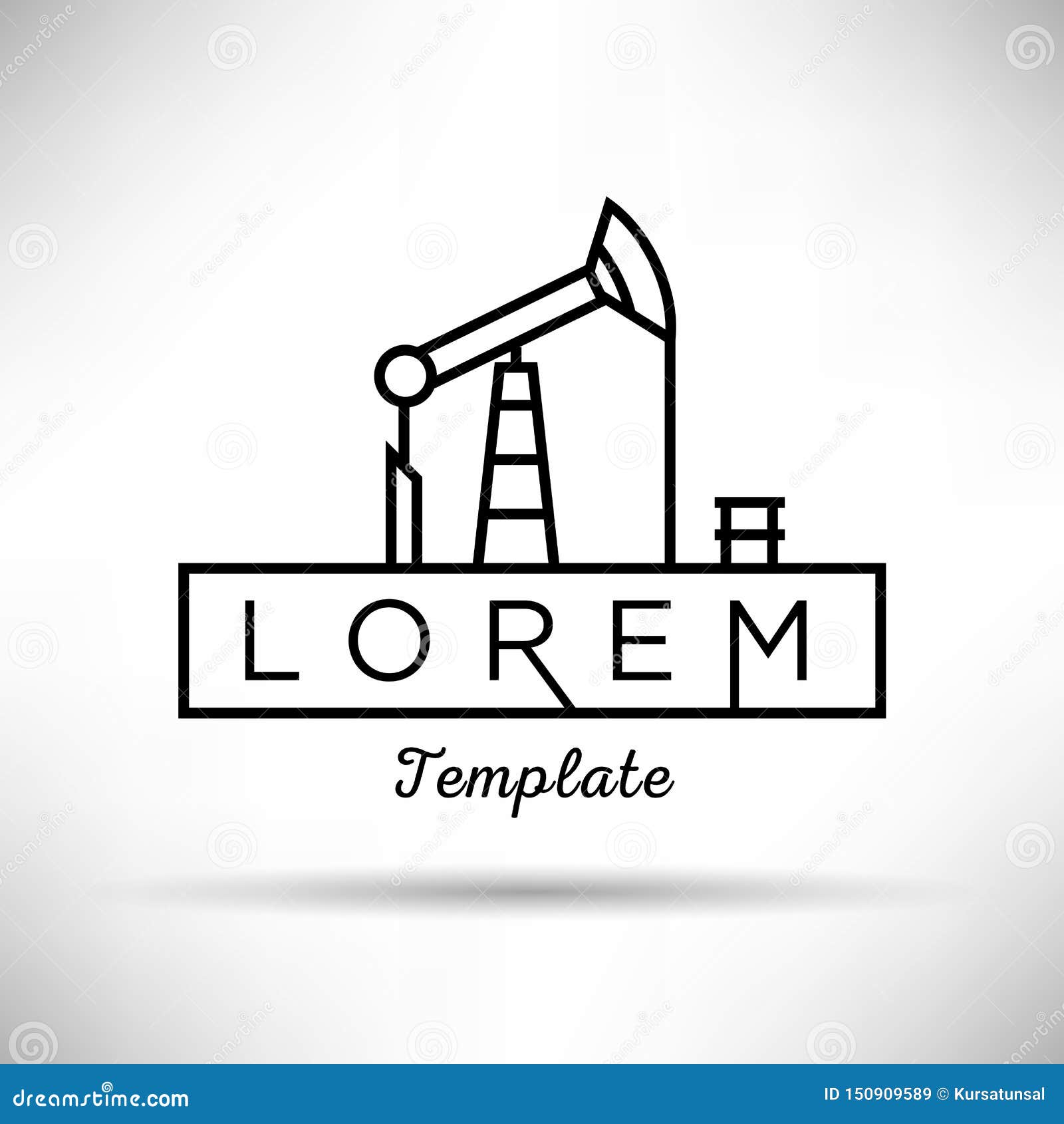 Oil Well Minimal Sign Vector Design Stock Vector - Illustration of ...