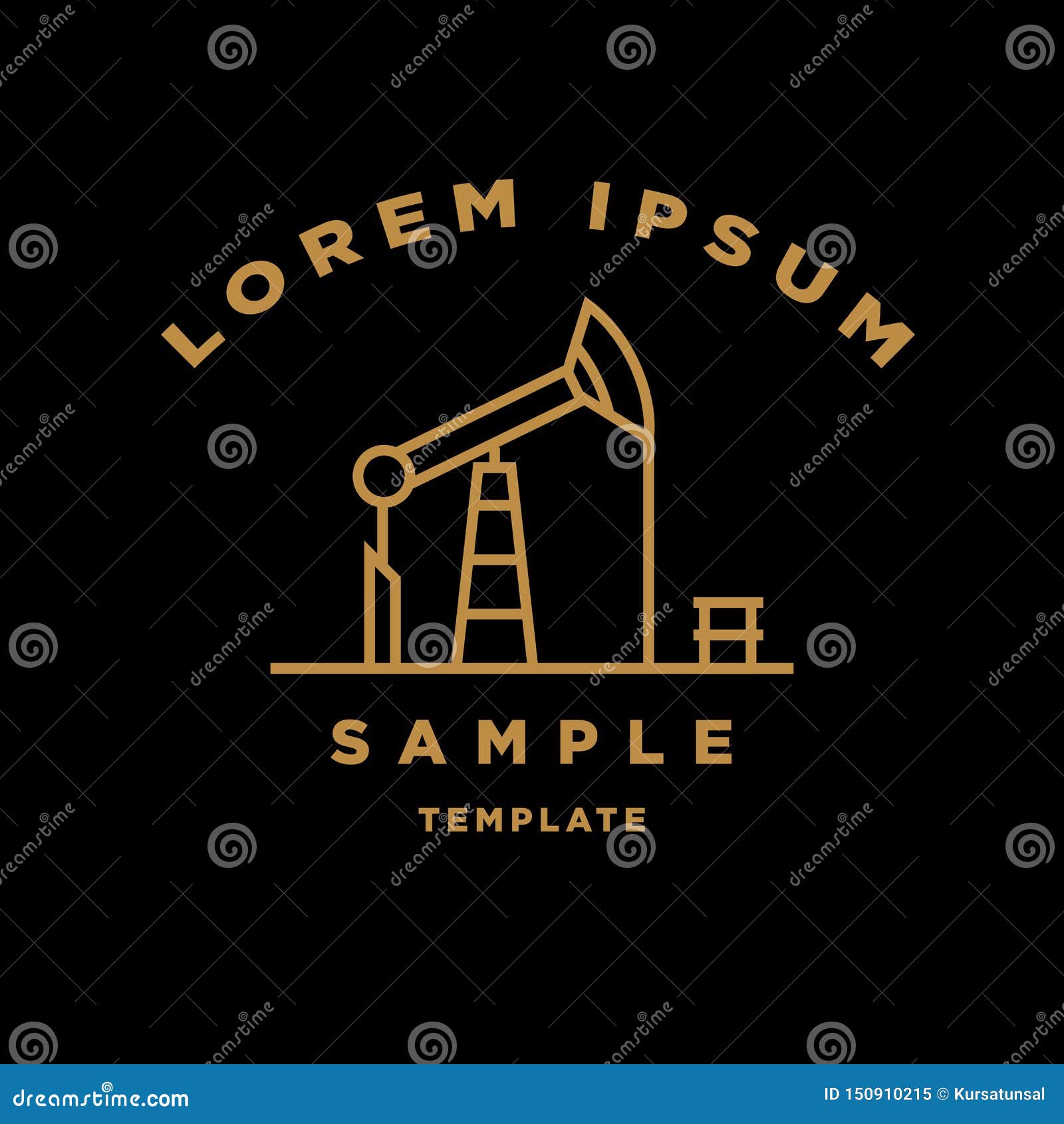 Oil Well Minimal Sign Vector Design Stock Vector - Illustration of ...