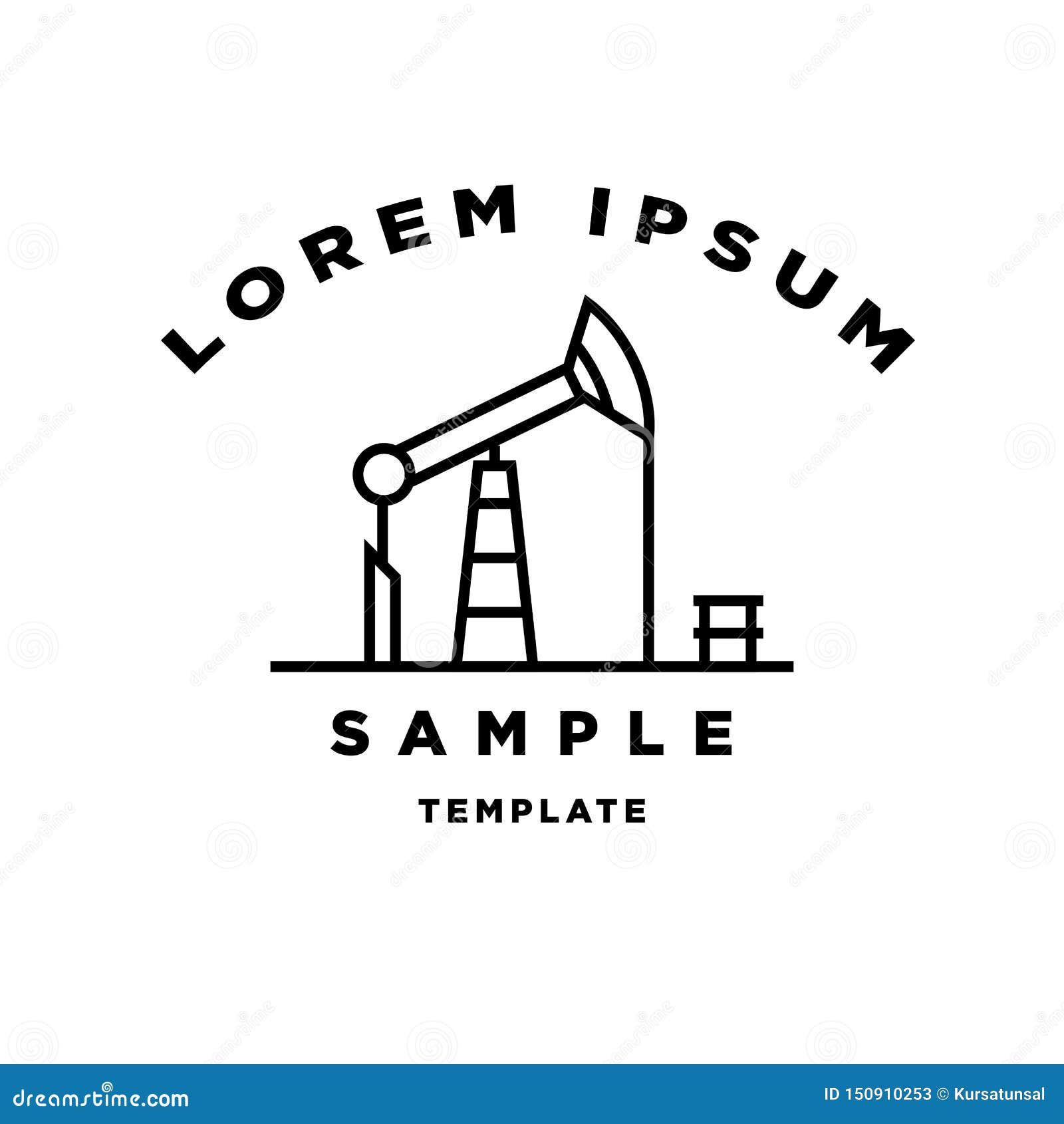 Oil Well Minimal Sign Vector Design Stock Vector - Illustration of sign ...