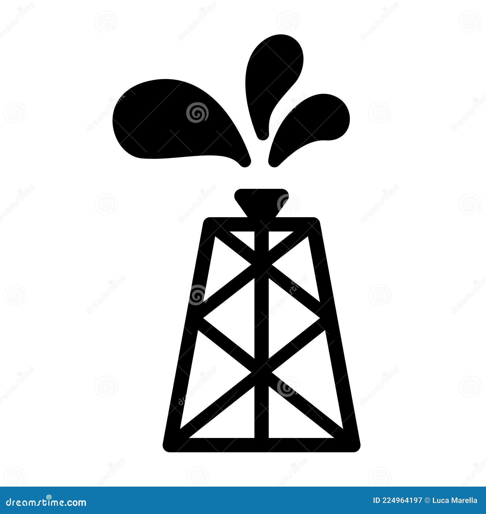 Oil well icon stock vector. Illustration of petroleum - 224964197
