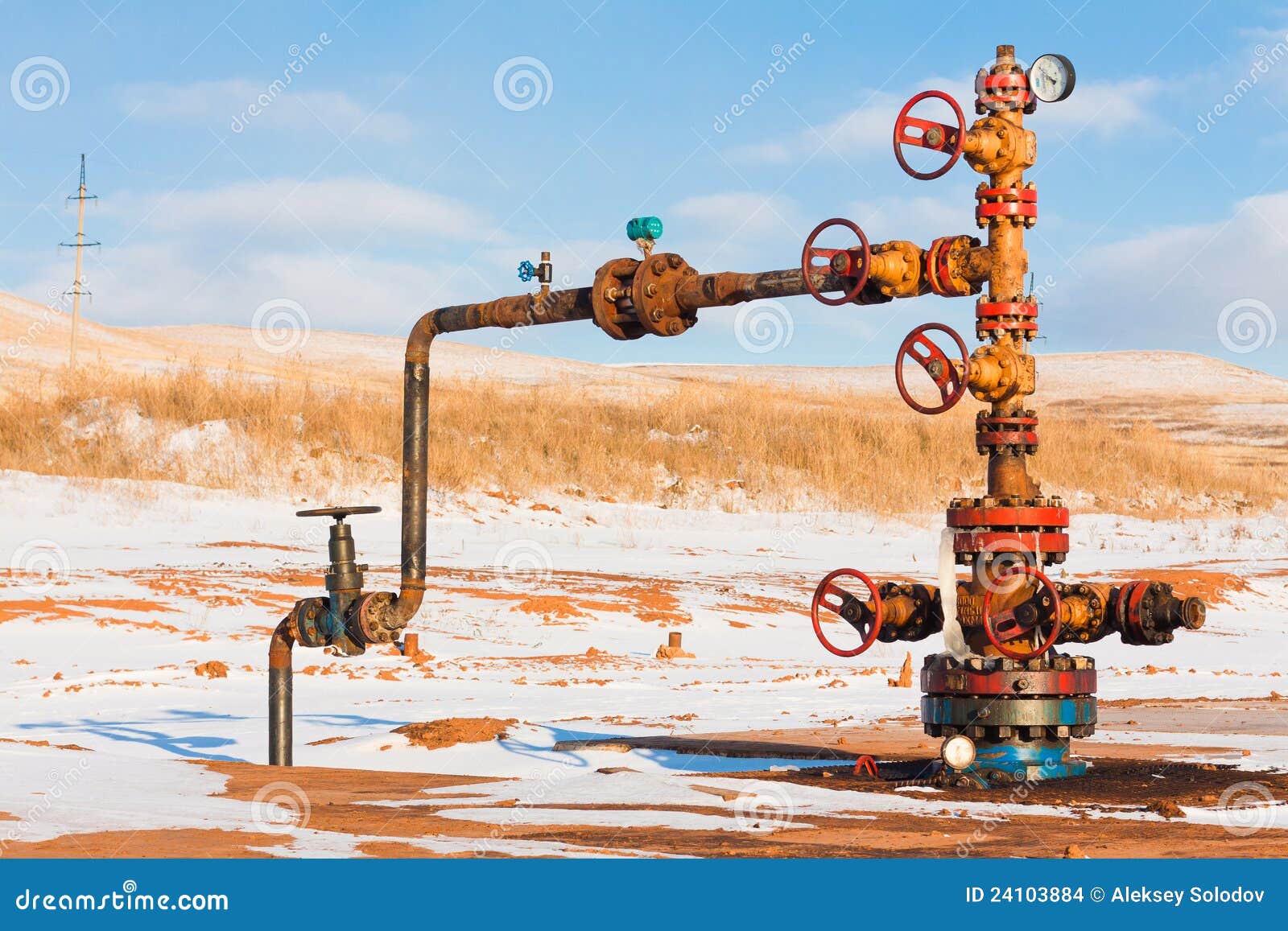 Oil Wellhead stock photo. Image of device, valve, drilling - 24103884