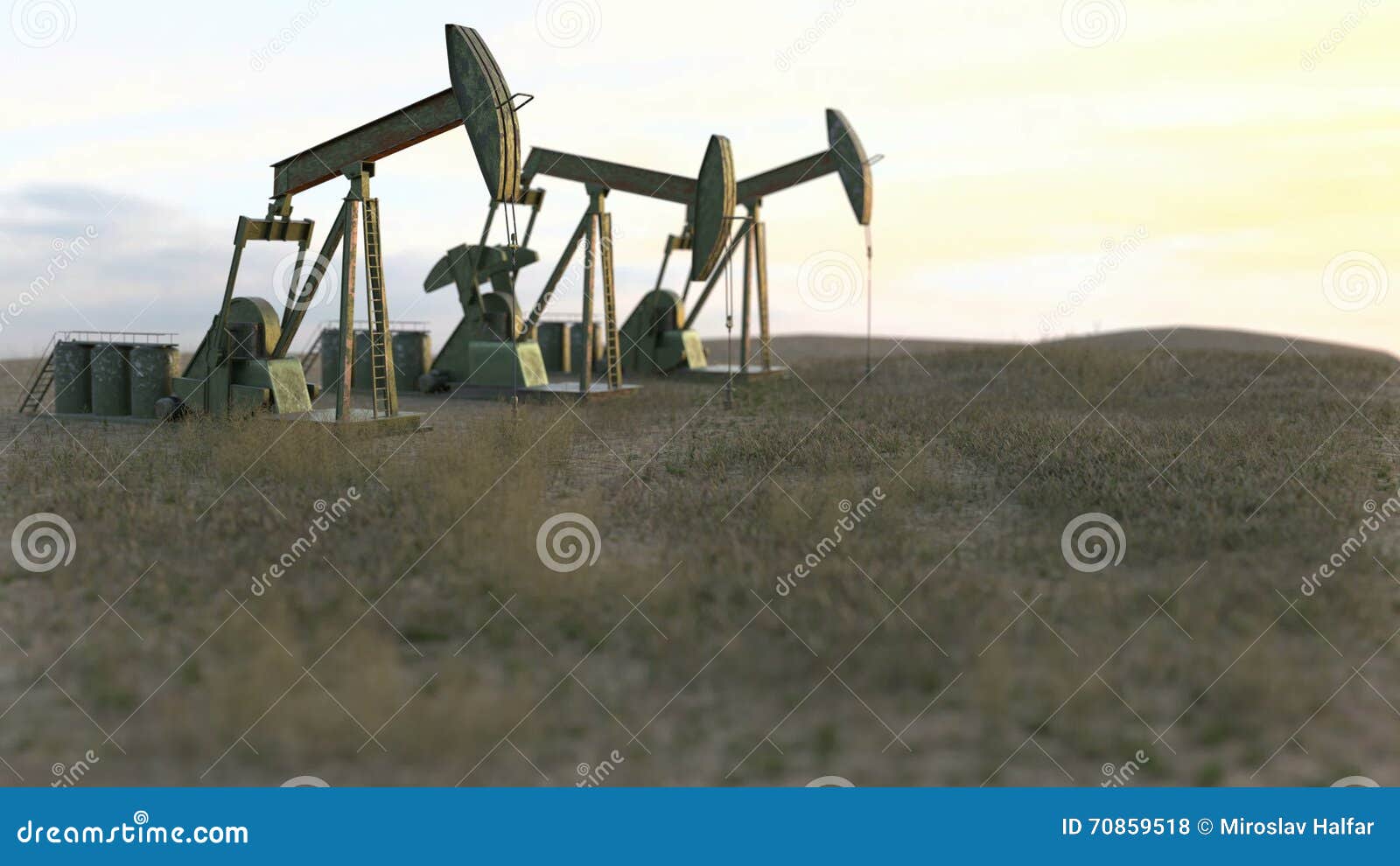 Oil Wells Seamless Loop - Oil Pumps on Meadow Stock Footage - Video of ...