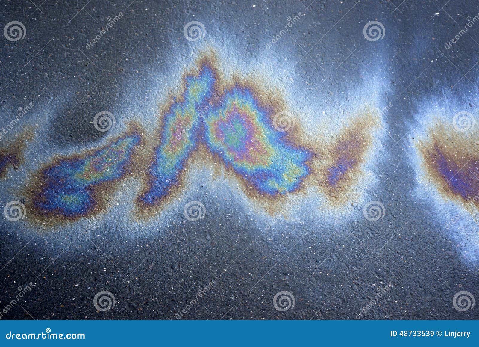 Oil on a wet asphalt road stock image. Image of iridescent - 48733539