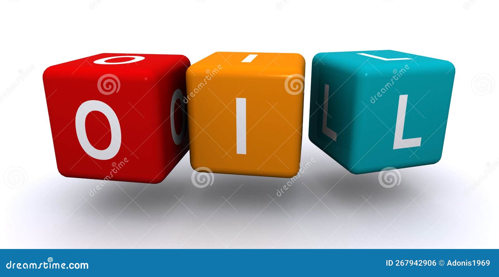 Oil word block on white stock illustration. Illustration of generator ...