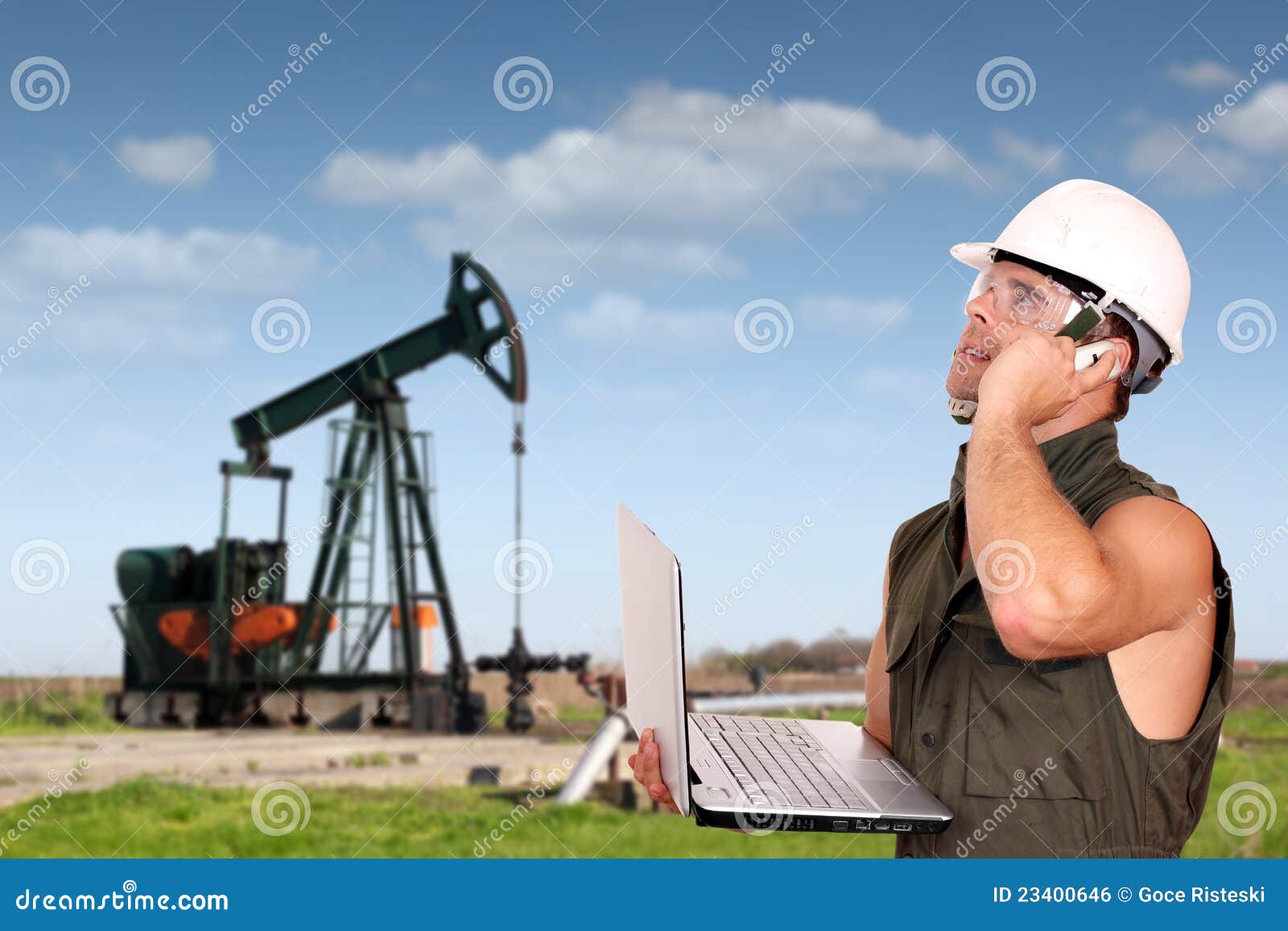 Oil worker stock photo. Image of contact, exploration - 23400646
