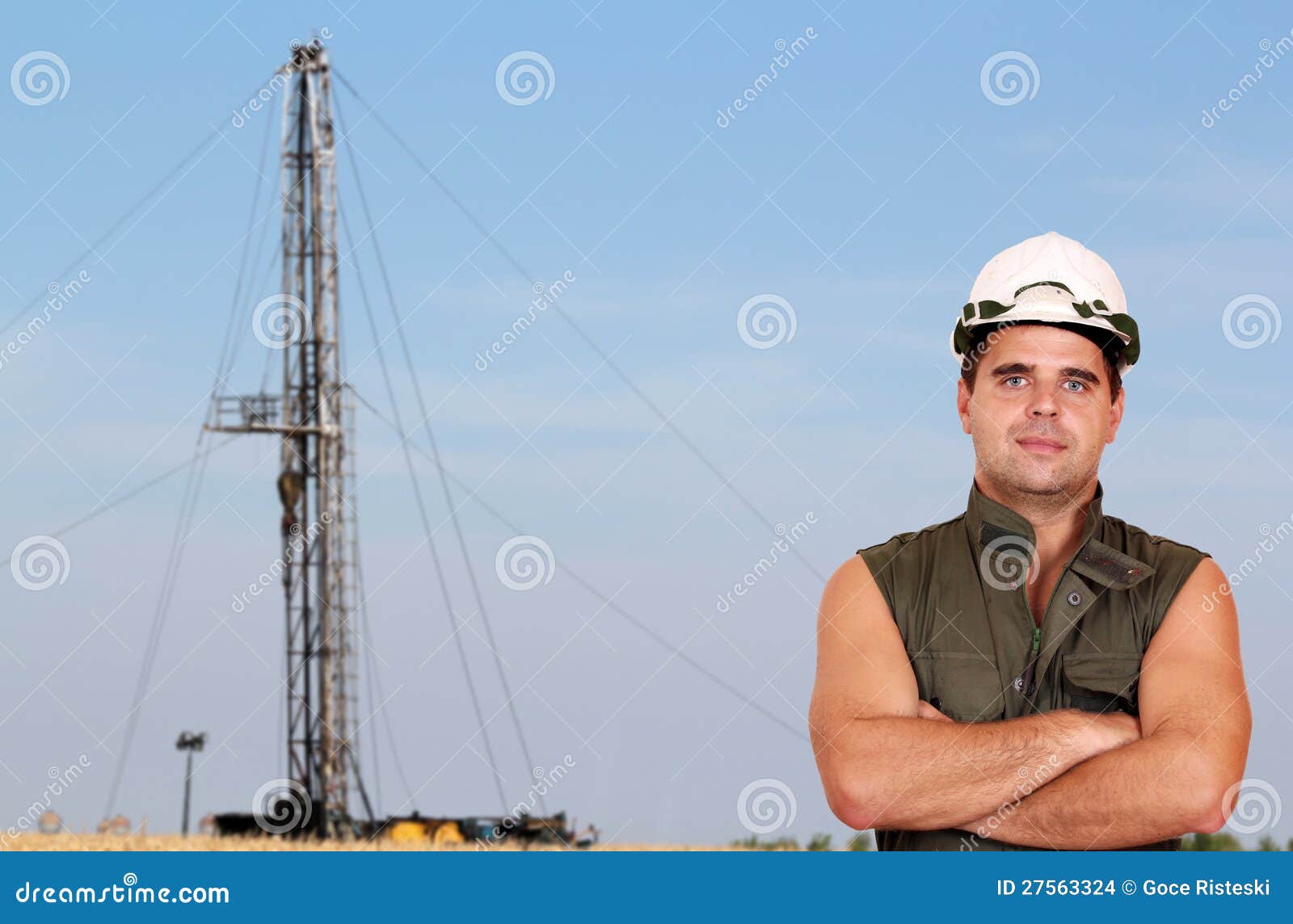 Oil worker stock photo. Image of oilfield, equipment - 27563324