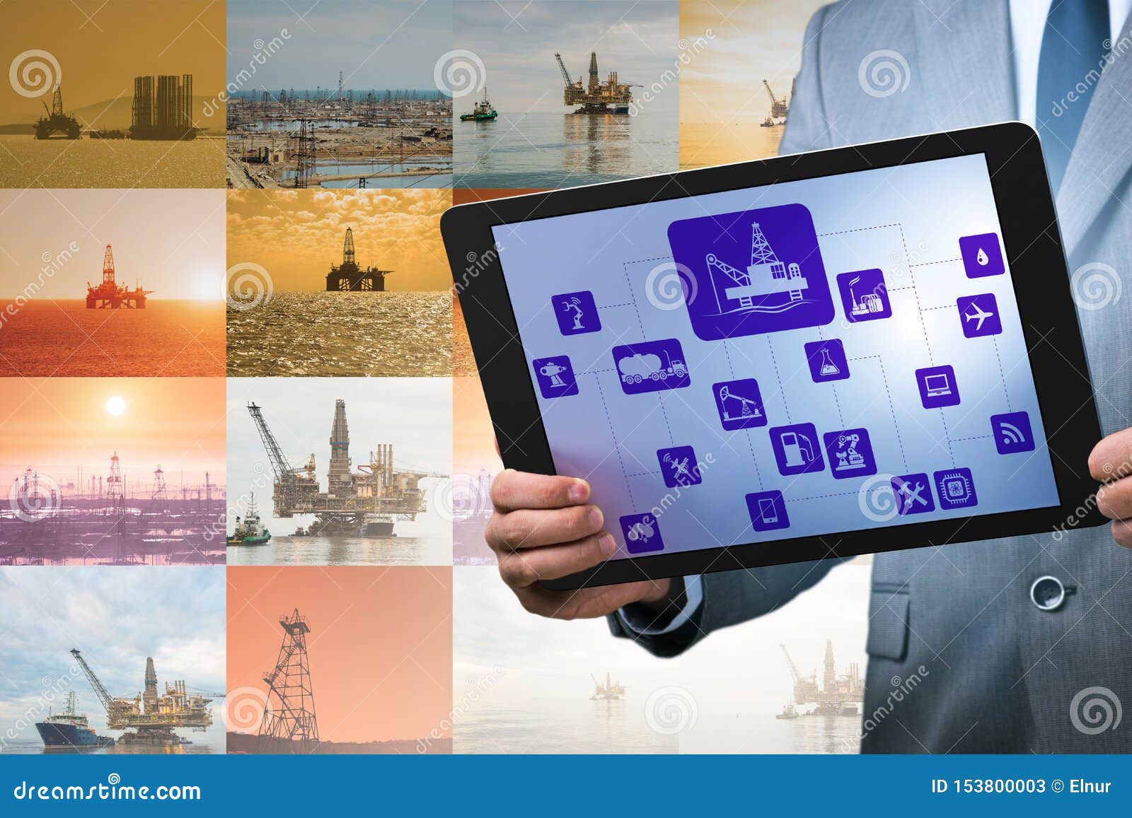 Oil Worker in Remote Operations Concept in Oil Industry Stock Image ...