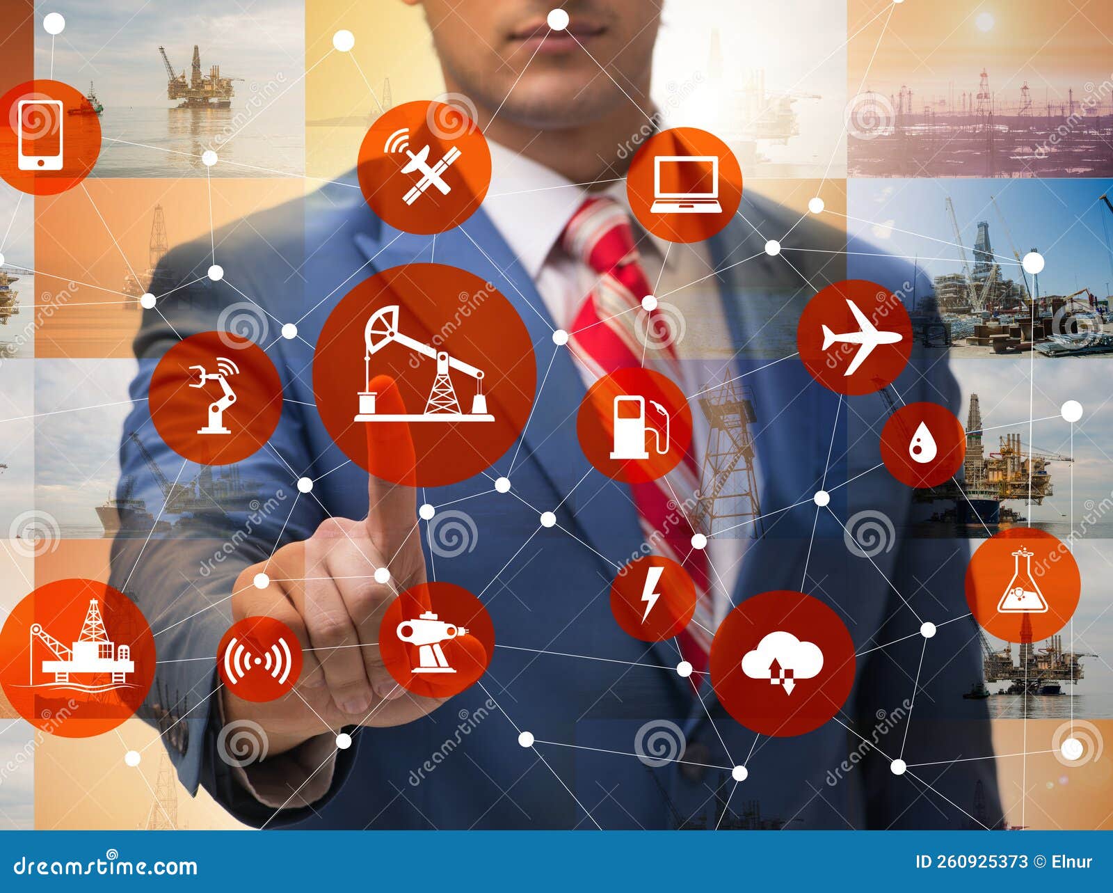 Oil Worker in Remote Operations Concept in Oil Industry Stock Image ...