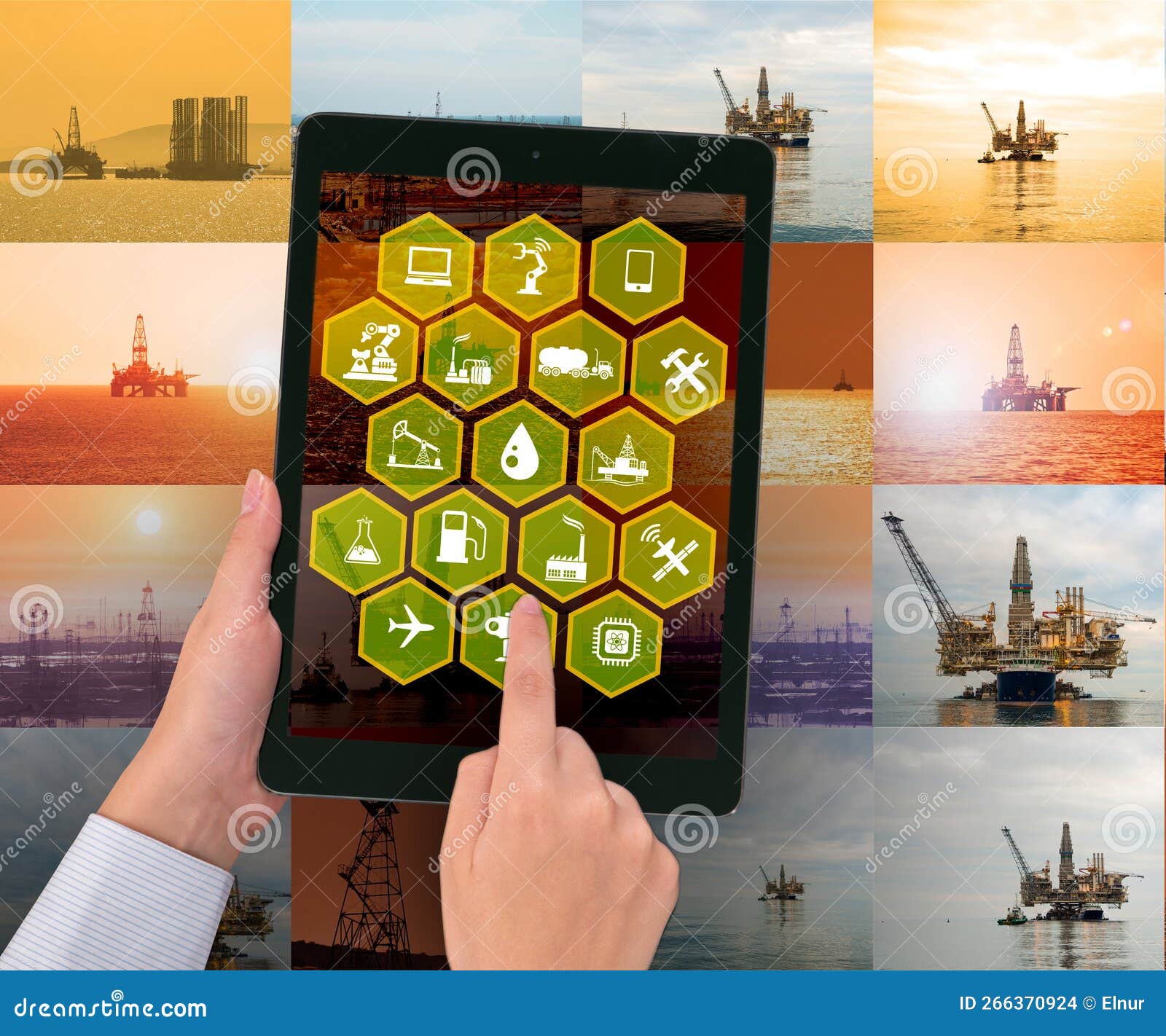 Oil Worker in Remote Operations Concept in Oil Industry Stock Photo ...