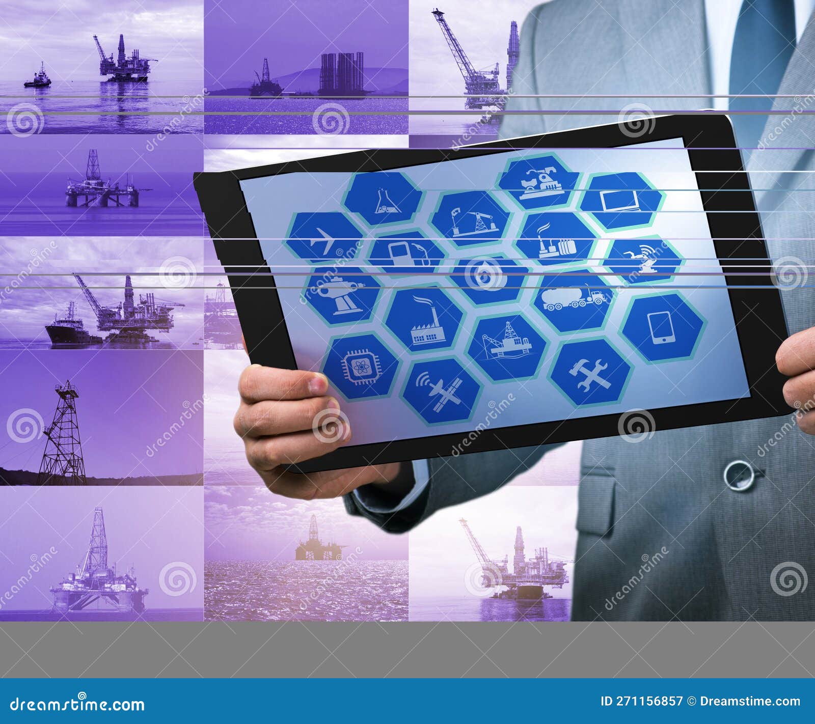 Oil Worker in Remote Operations Concept in Oil Industry Stock Image ...